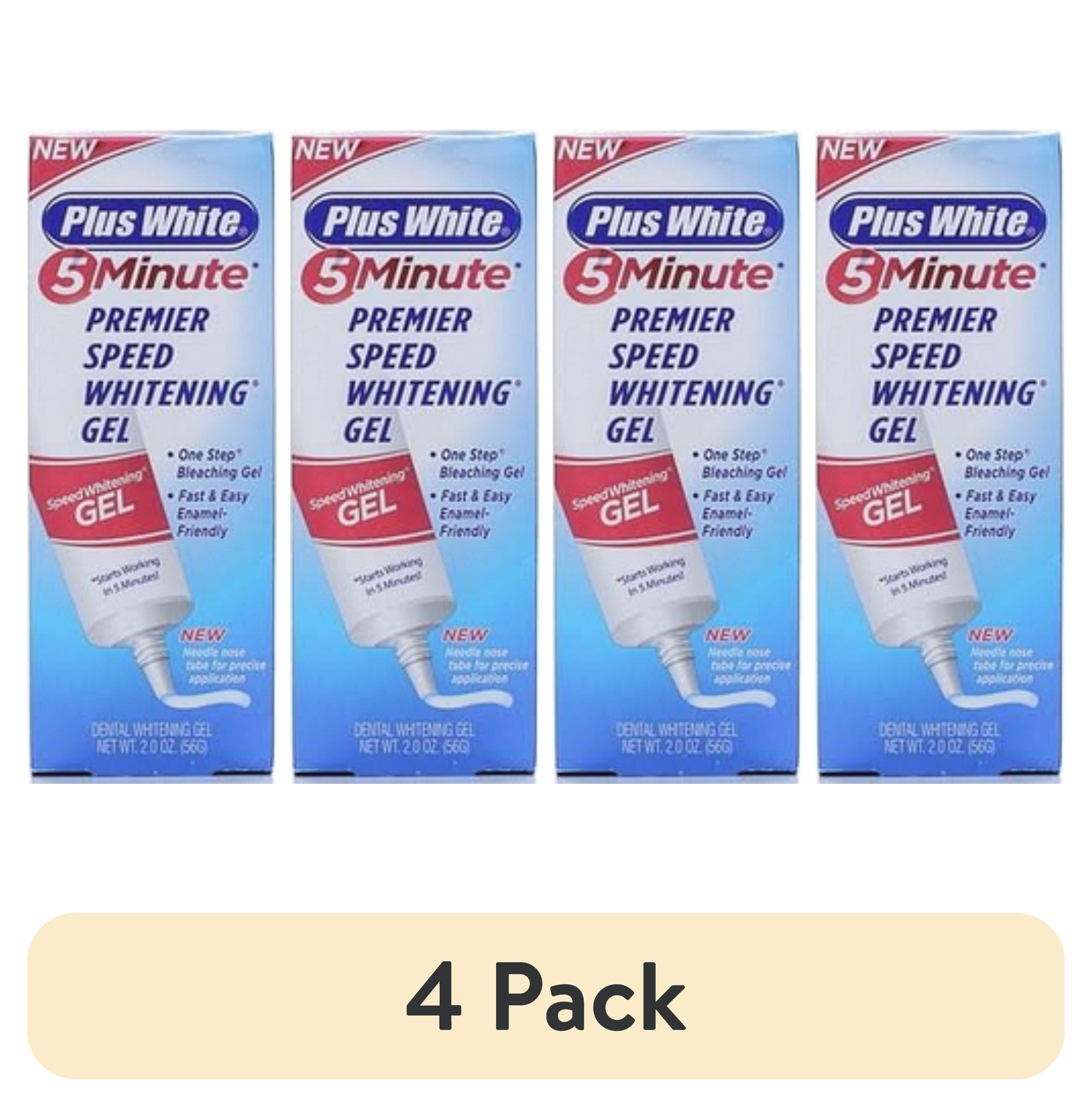(4 pack) Plus White 5 Minute Premier Speed Whitening Gel 2 oz - Walmart.com