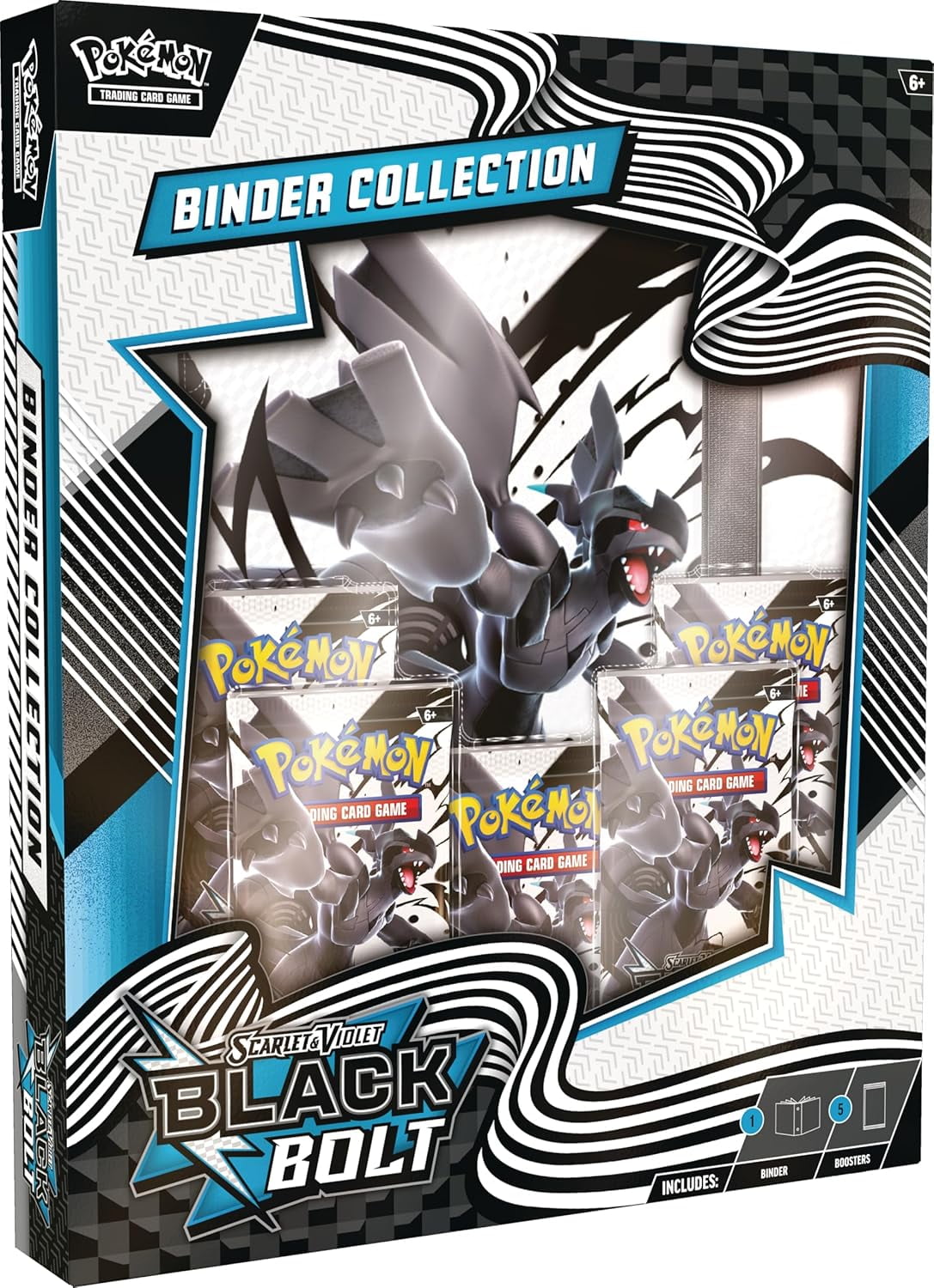 (4 pack) Pokemon TCG Scarlet & Violet 10.5 Black Bolt Binder Collection ...