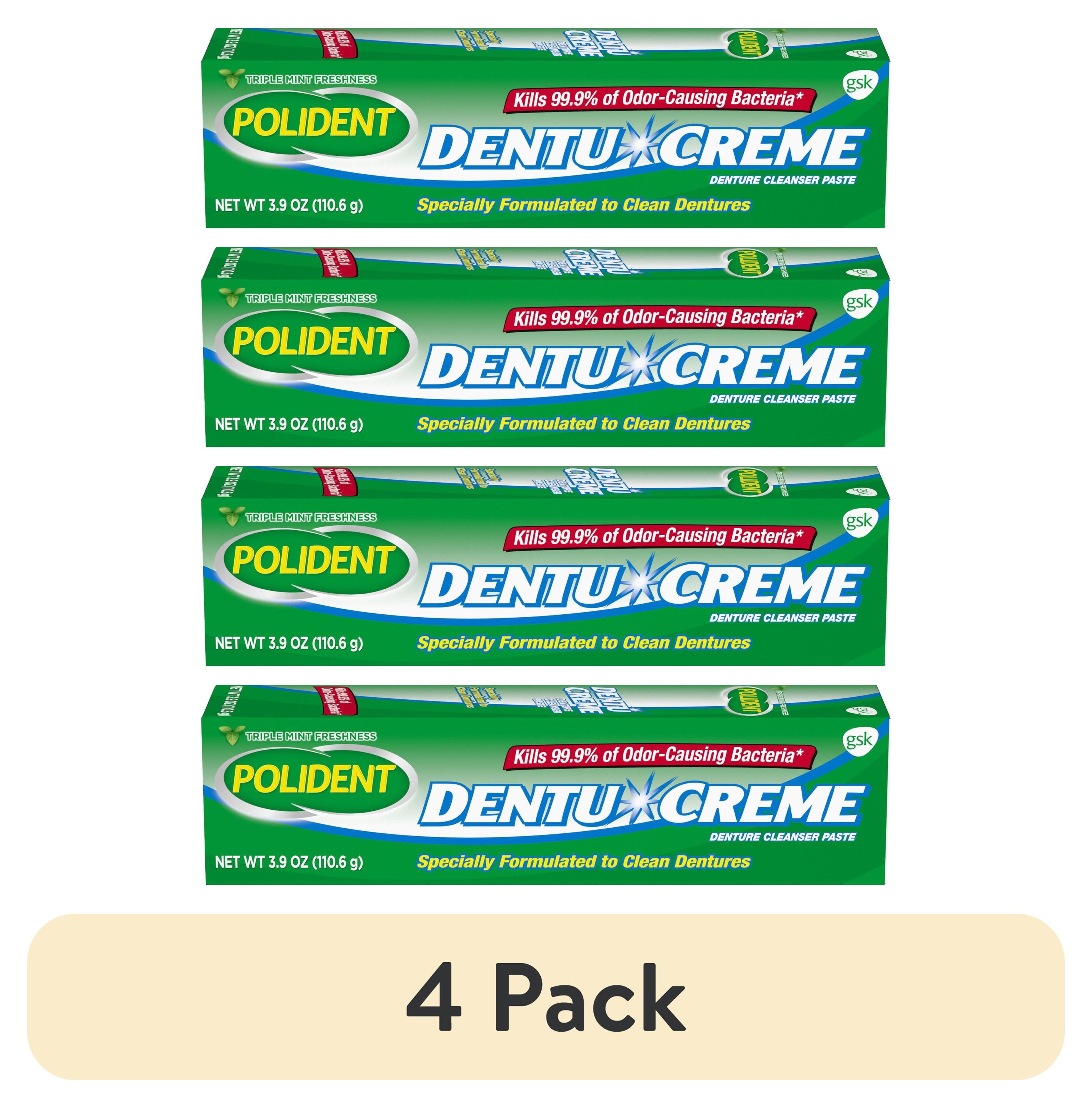 (4 pack) Polident Adhesive Paste for Denture Cream and Partials ...
