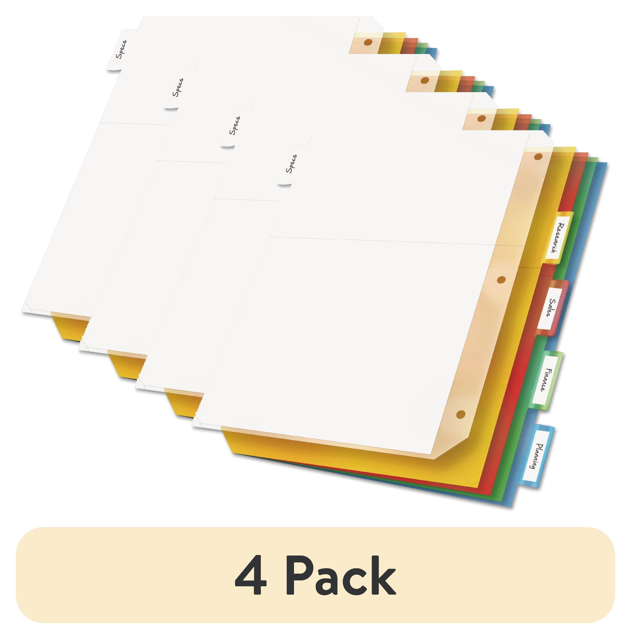 (4 pack) Poly Ring Binder Pockets, 11 x 8 1/2, Letter, Assorted Colors ...
