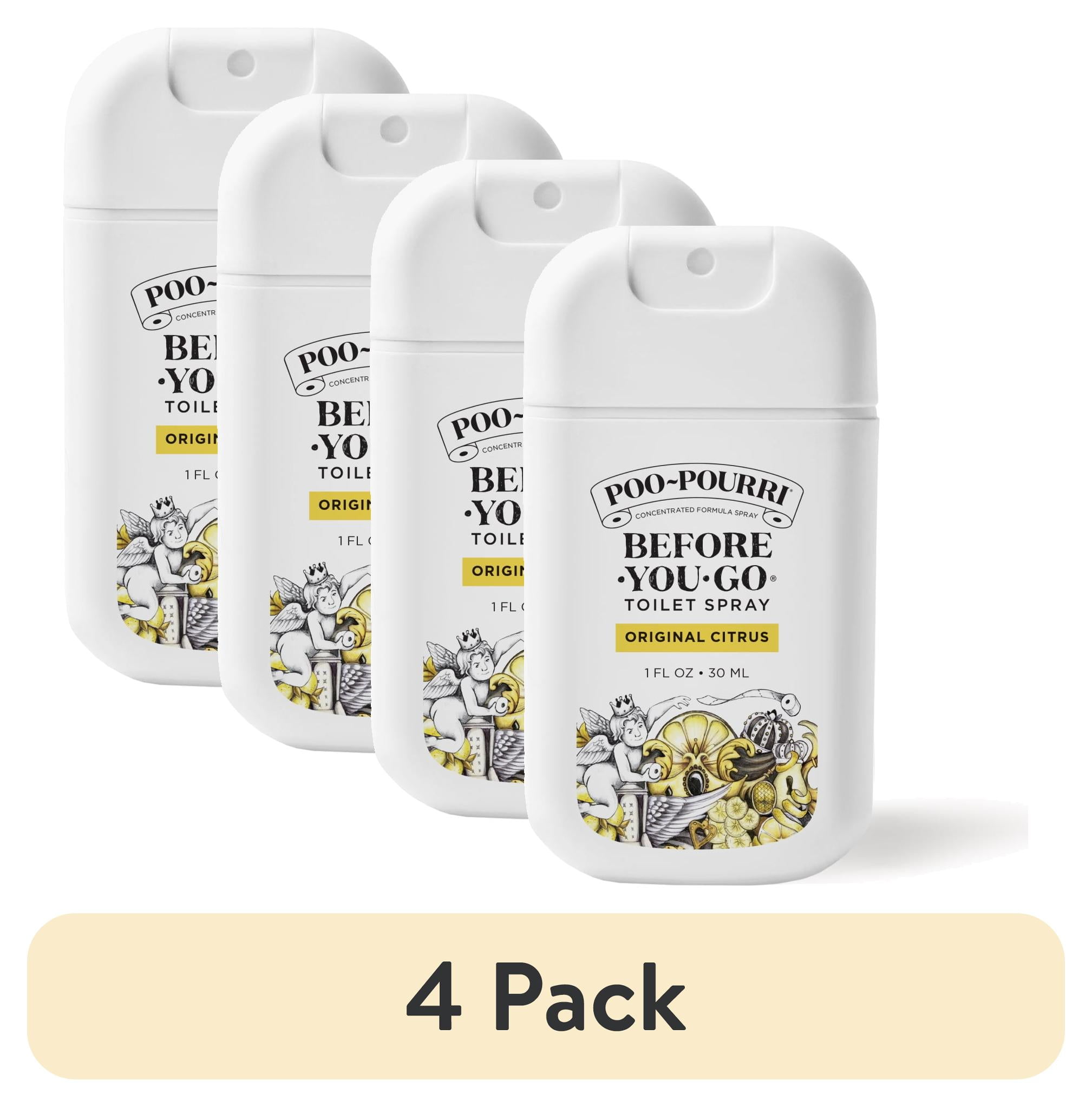 (4 pack) Poo-Pourri Original Citrus Pocket Sprayer, Lemon + Bergamot ...