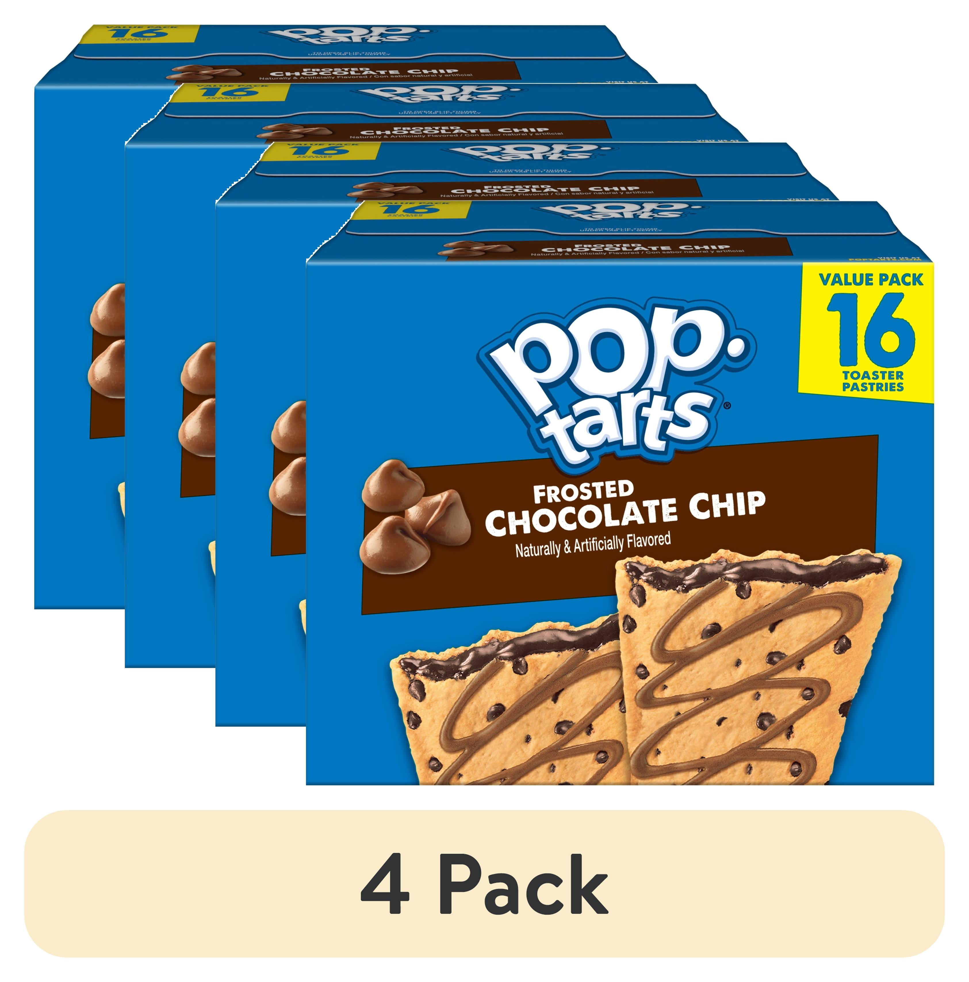 (4 pack) Pop-Tarts Chocolate Chip Drizzle Toaster Pastries, Breakfast ...