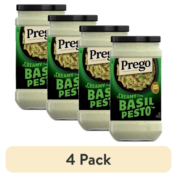(4 pack) Prego Creamy Basil Pesto Pasta Sauce, 14.5 oz Jar - Walmart.com