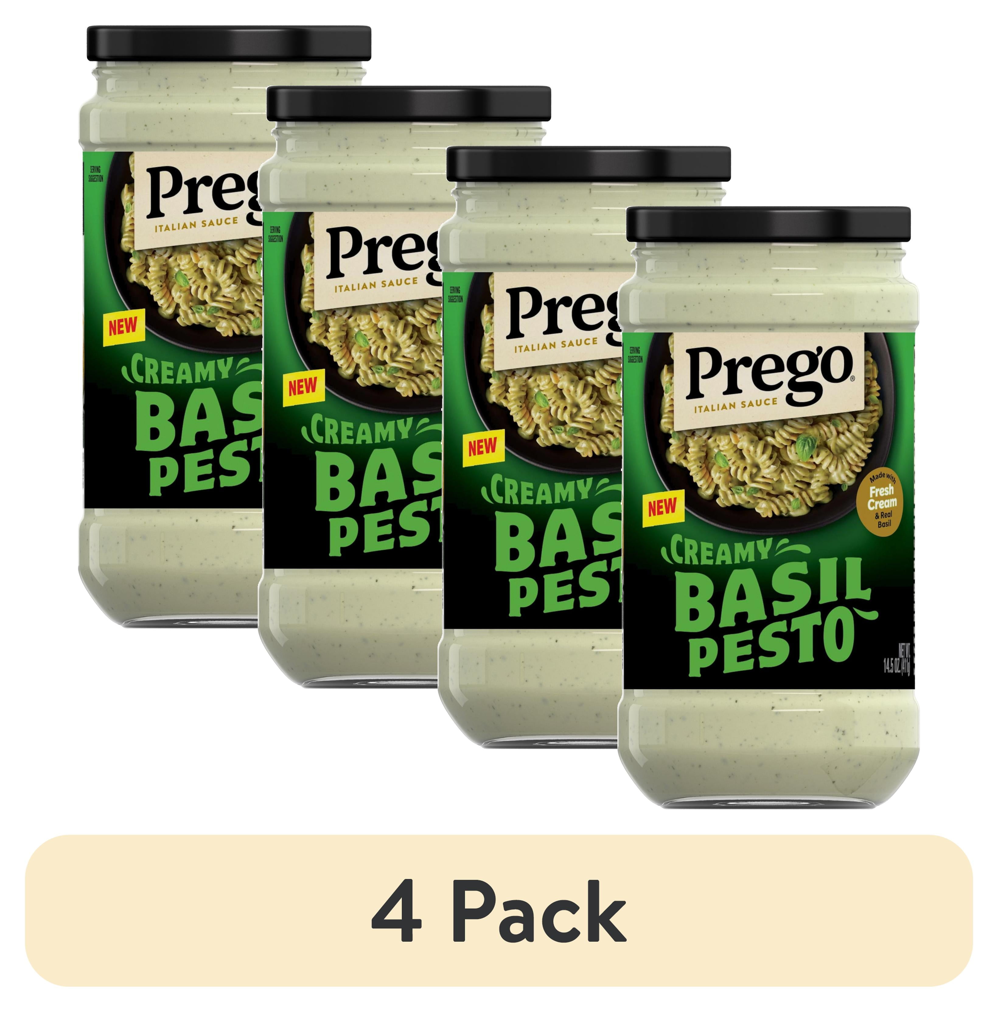 (4 pack) Prego Creamy Basil Pesto Pasta Sauce, 14.5 oz Jar - Walmart.com