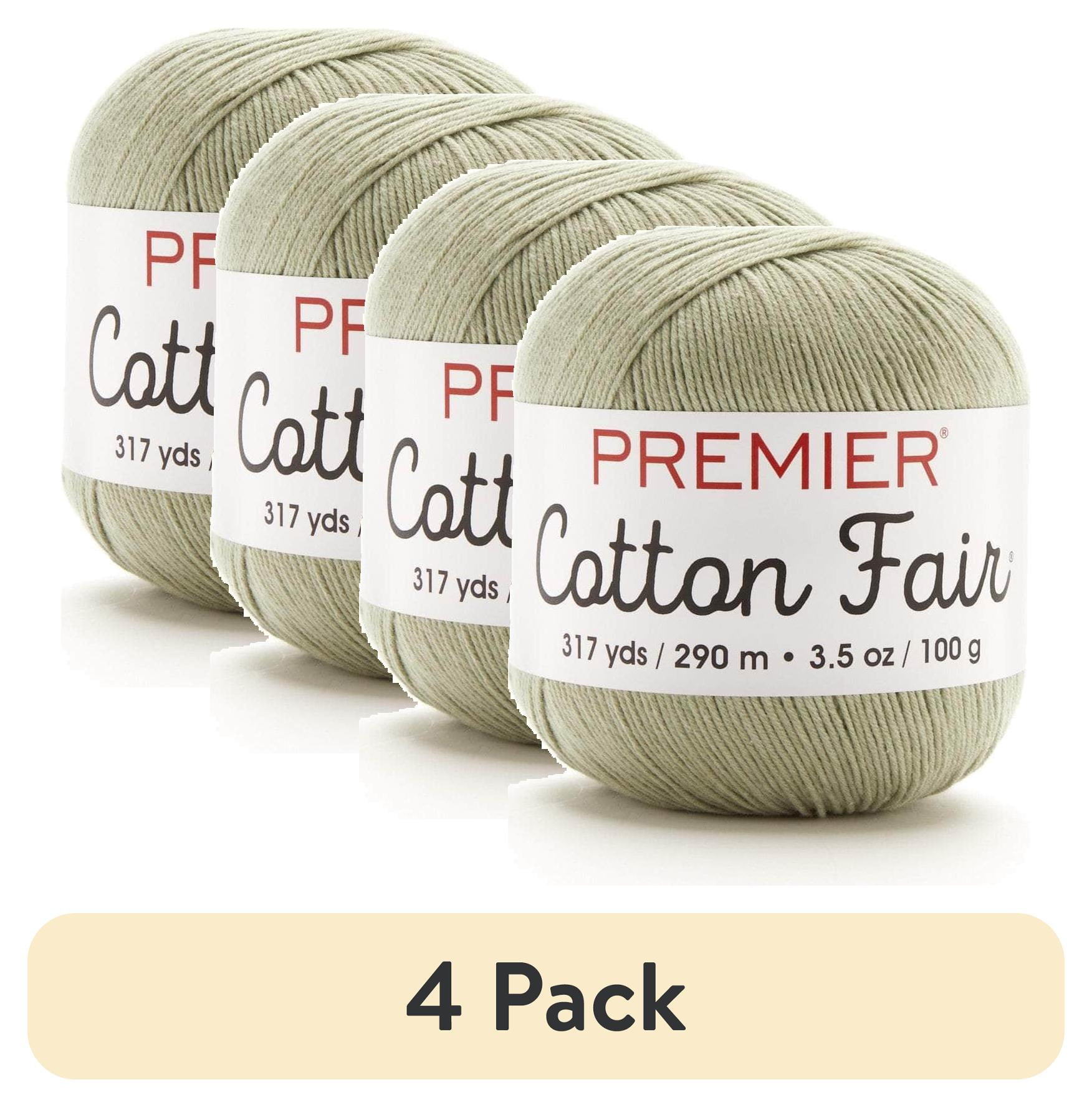 (4 pack) Premier Yarns Cotton Fair, Cotton/Acrylic Blend, Yarn for ...