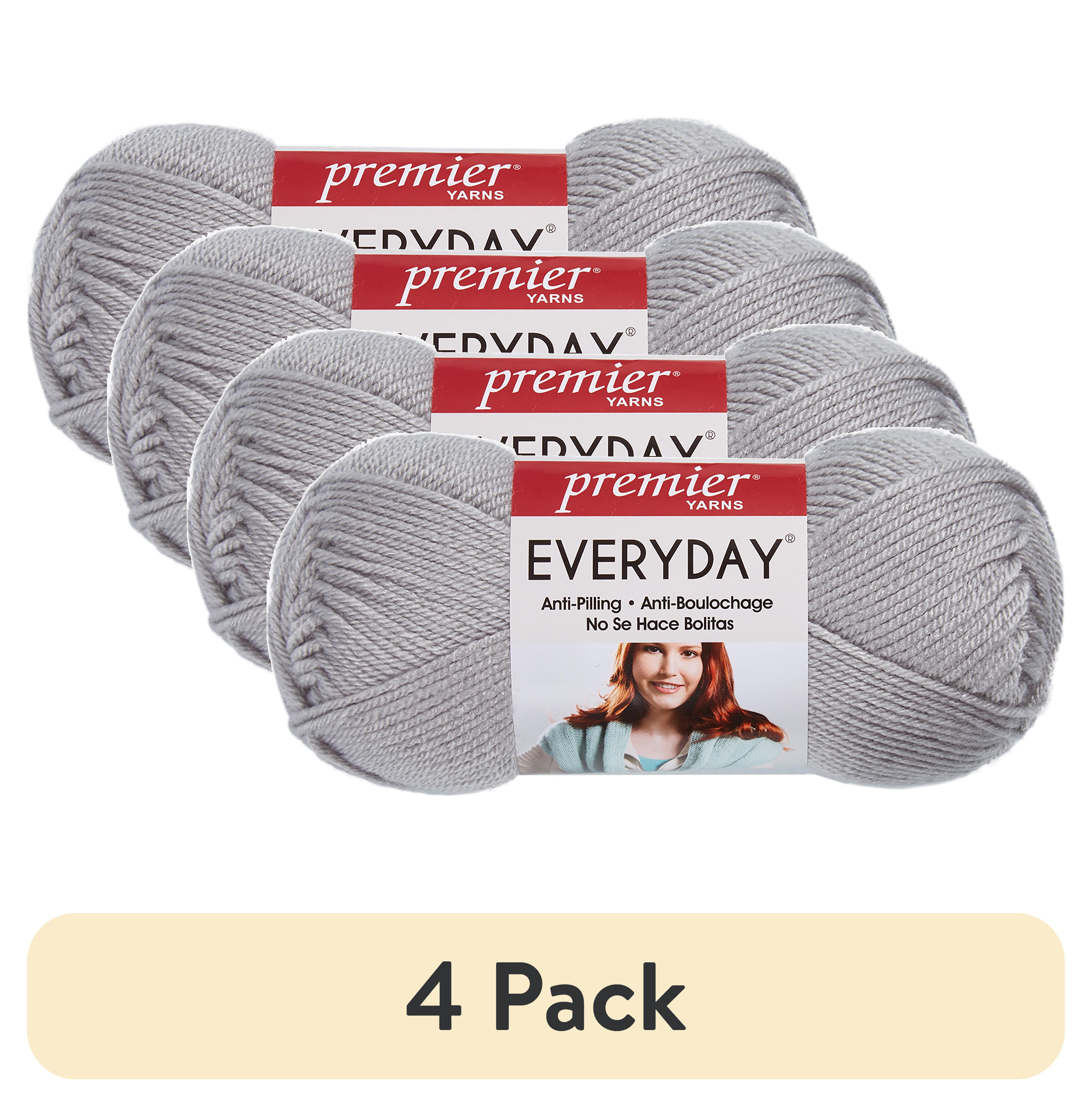 (4 pack) Premier Anti-Pilling Everyday Worsted Yarn - Walmart.com