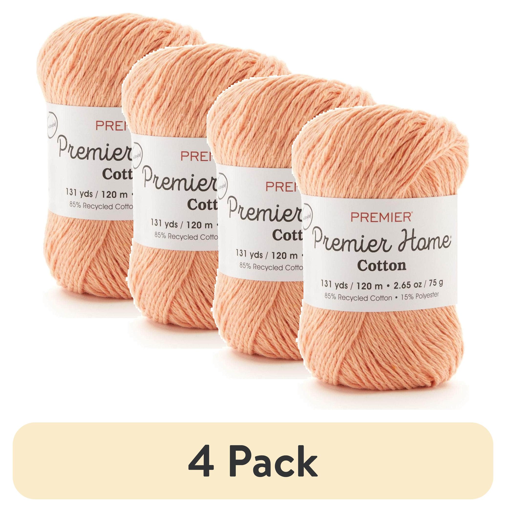 (4 pack) Home Cotton Yarn - Solid-Peach - Walmart.com