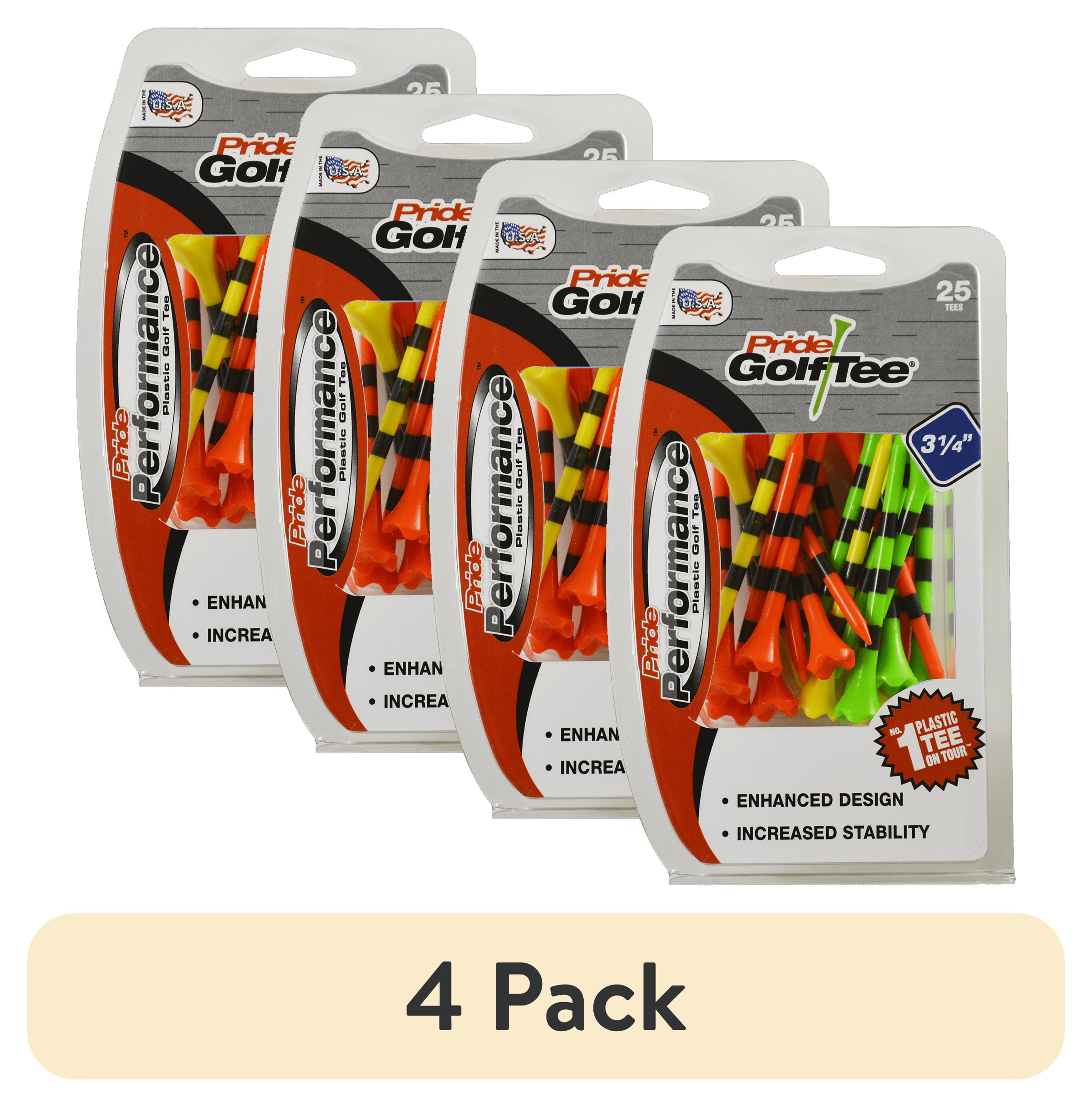 (4 pack) PrideSports Pride Performance Plastic Golf Tees, 3-1/4" Length ...