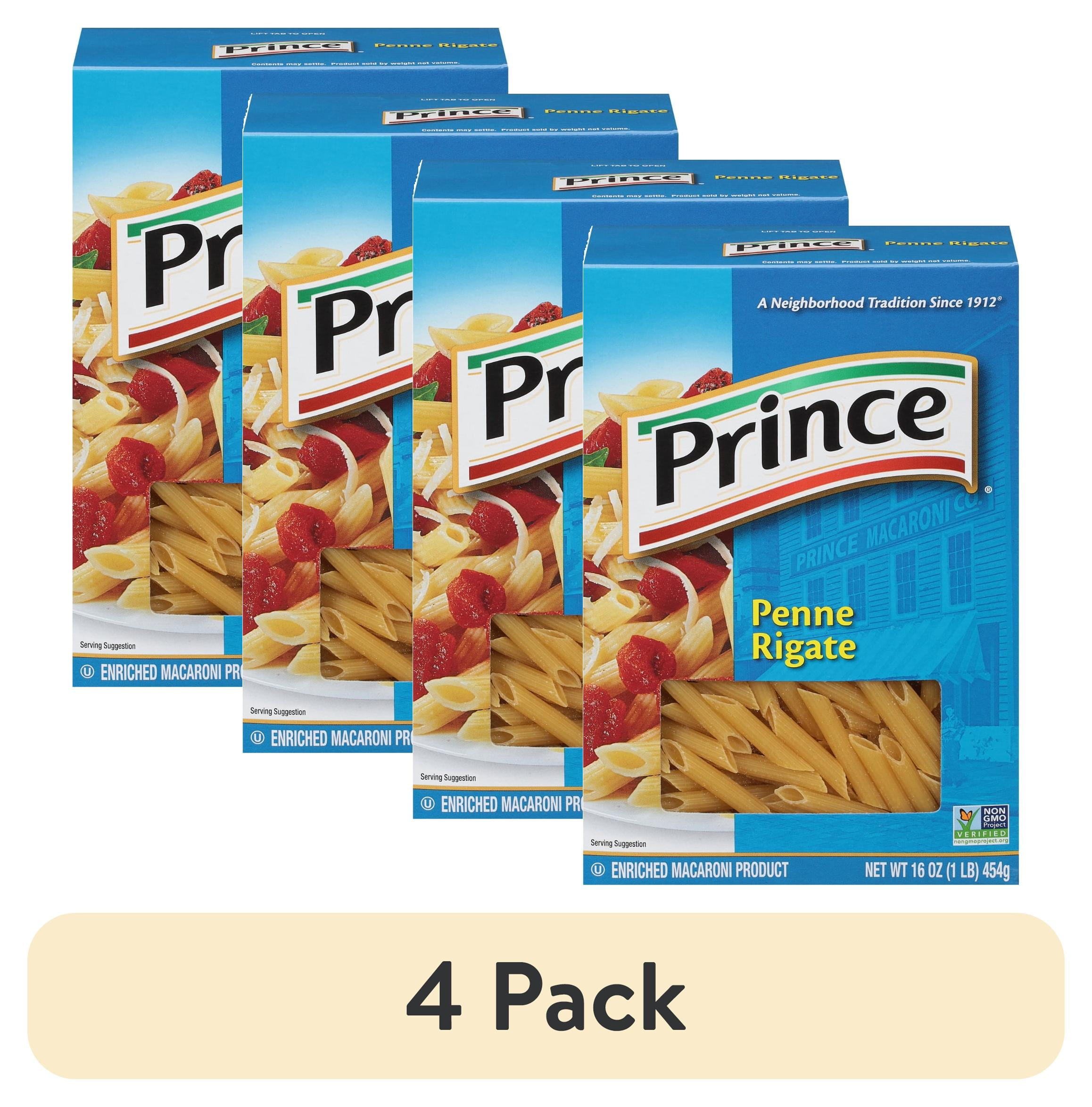 (4 pack) Prince Penne Rigate Pasta, 16-Ounce Box - Walmart.com