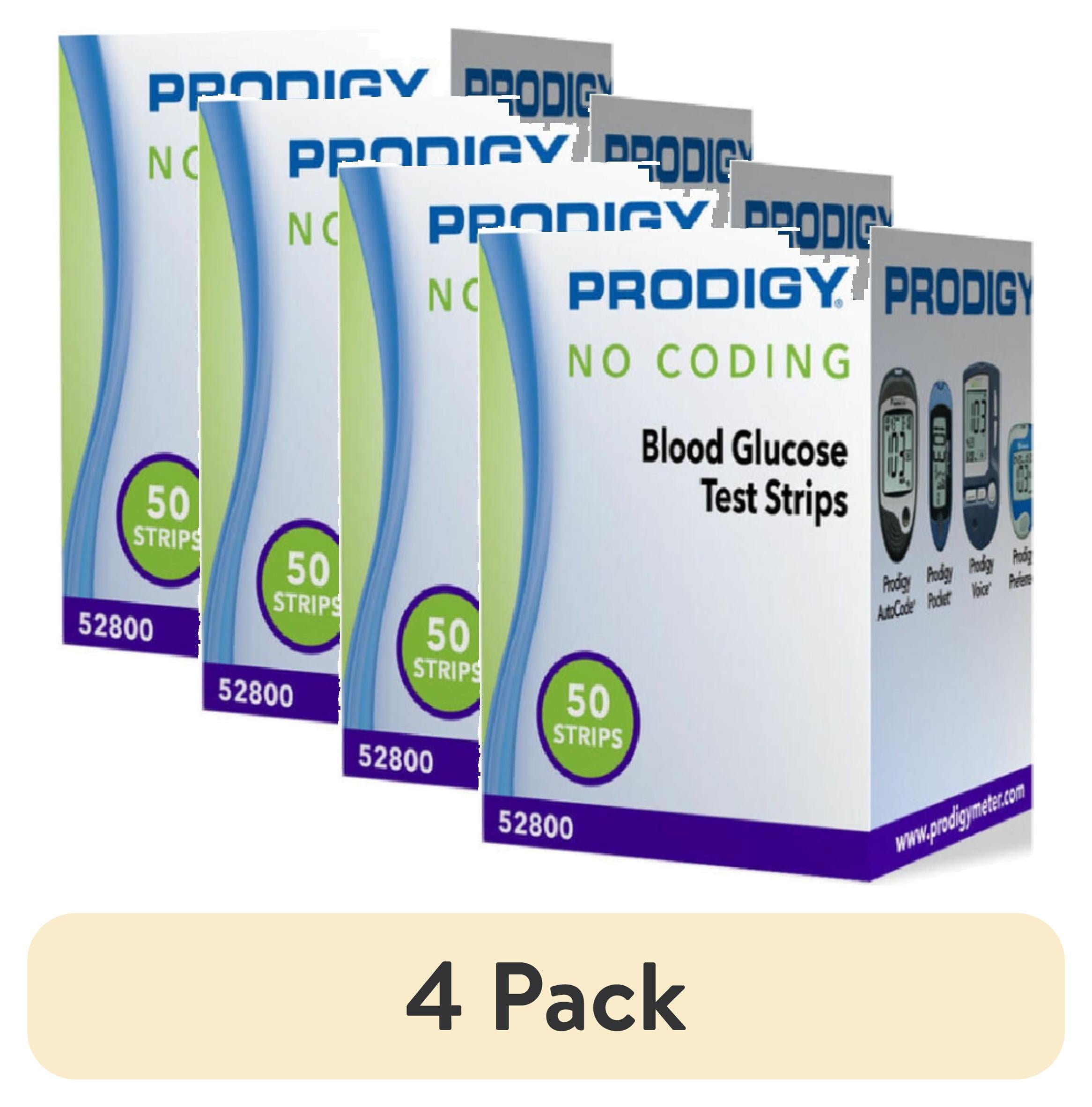(4 pack) Prodigy Test Strips 50 Count - Walmart.com