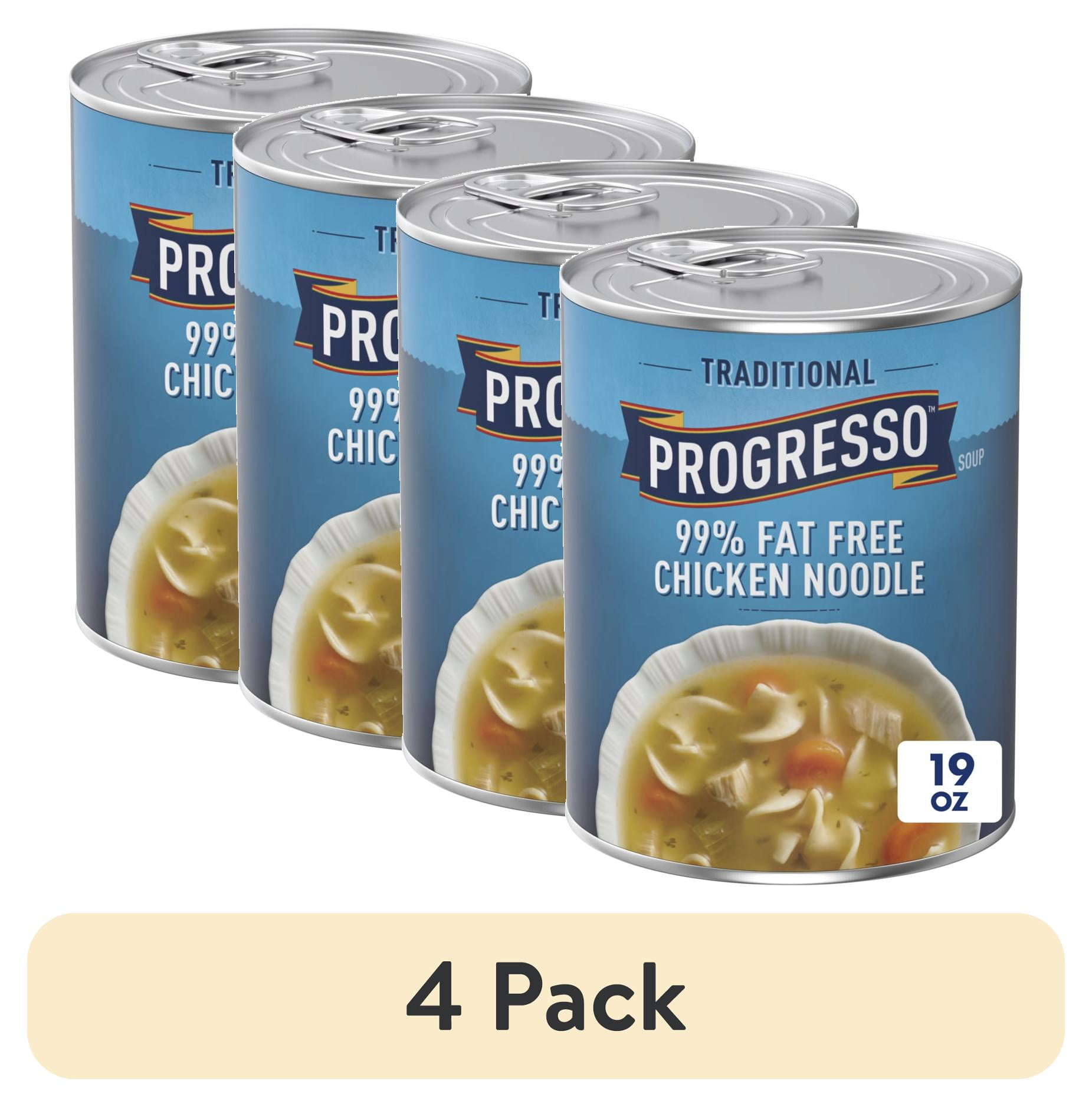 (4 pack) Progresso Traditional, 99% Fat Free Chicken Noodle Canned Soup ...