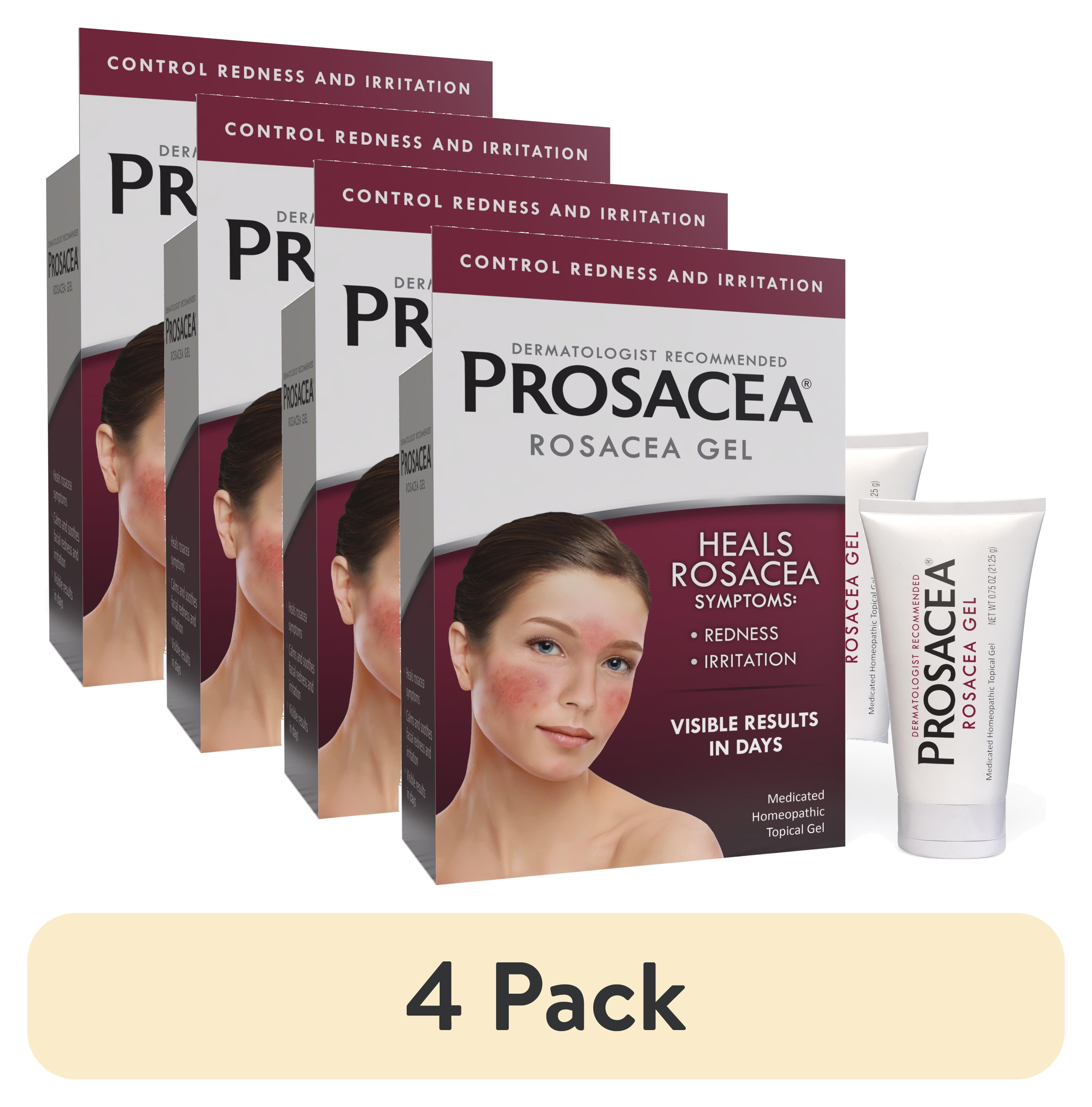 (4 pack) Prosacea Gel for Rosacea Redness, Pimples, and Irritation ...