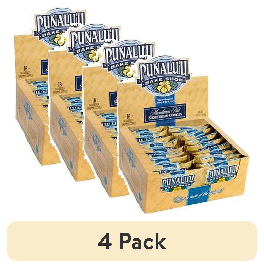 (4 pack) Punaluu Bake Shop Macadamia Nut Shortbread Cookies 18ct Box ...