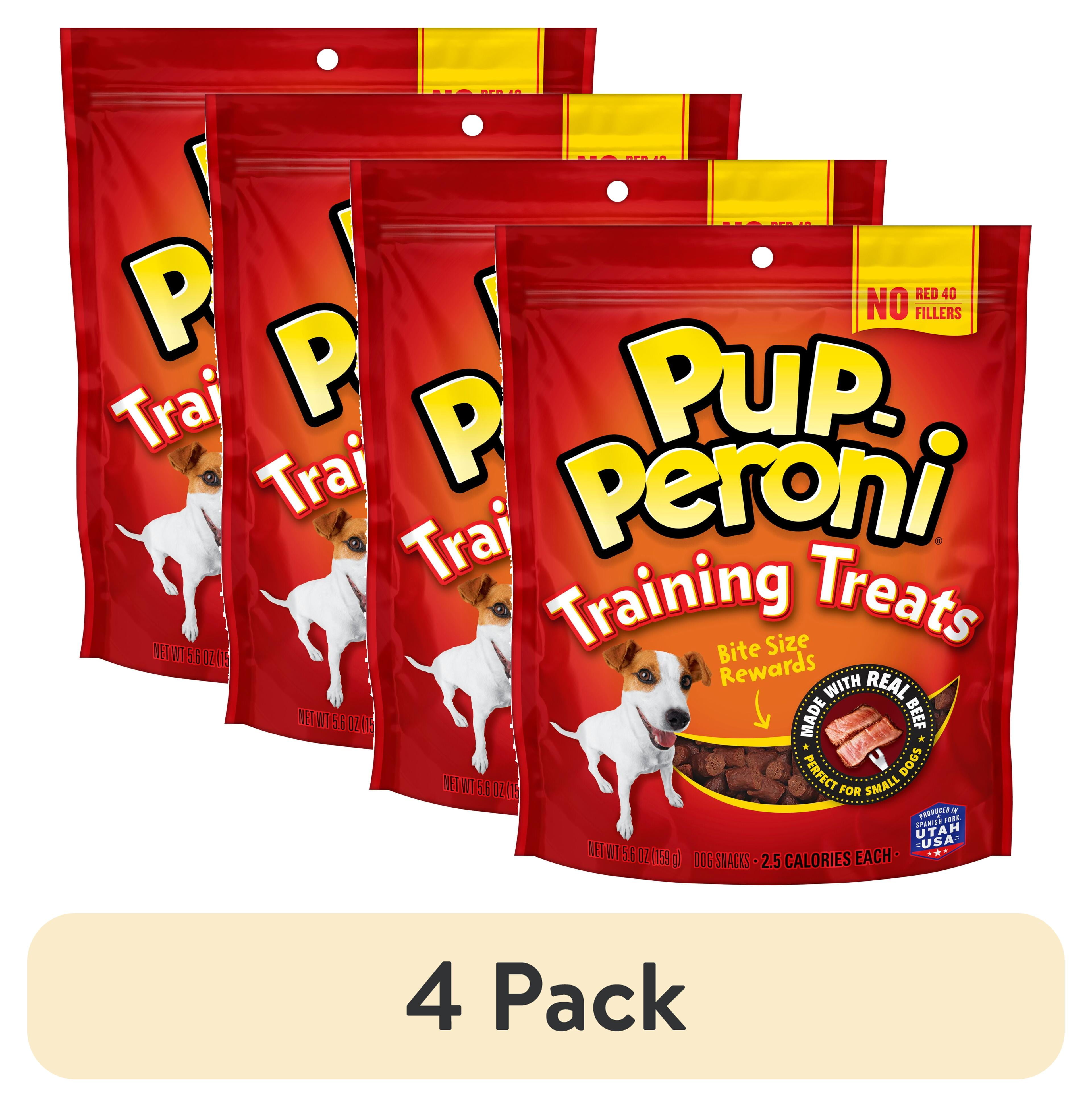 (4 pack) Pup Peroni Dog Training Treats Made With Real Beef, 5.6 oz Bag ...