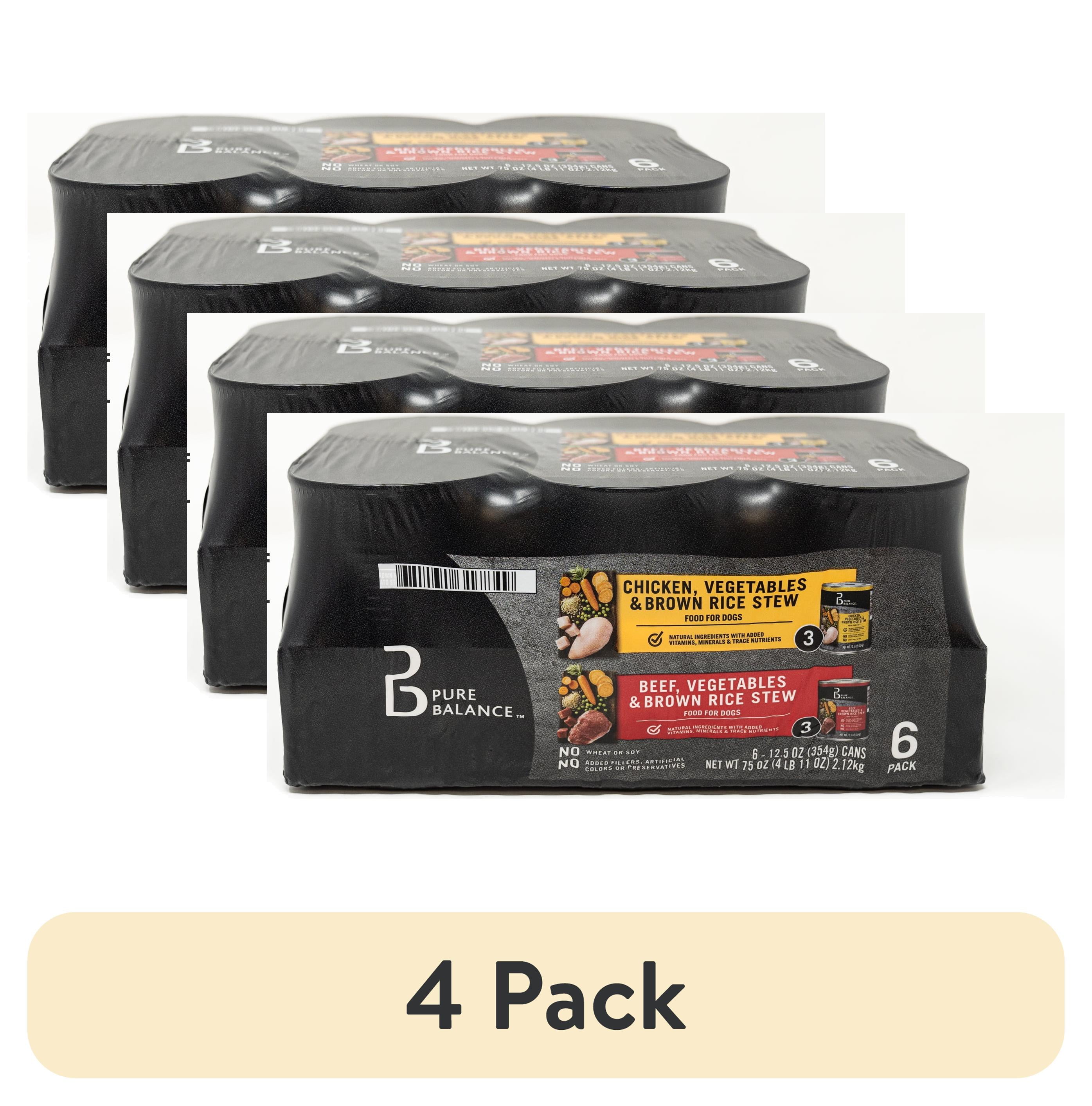 (4 pack) Pure Balance Beef Stew and Chicken Stew Wet Dog Food Variety ...