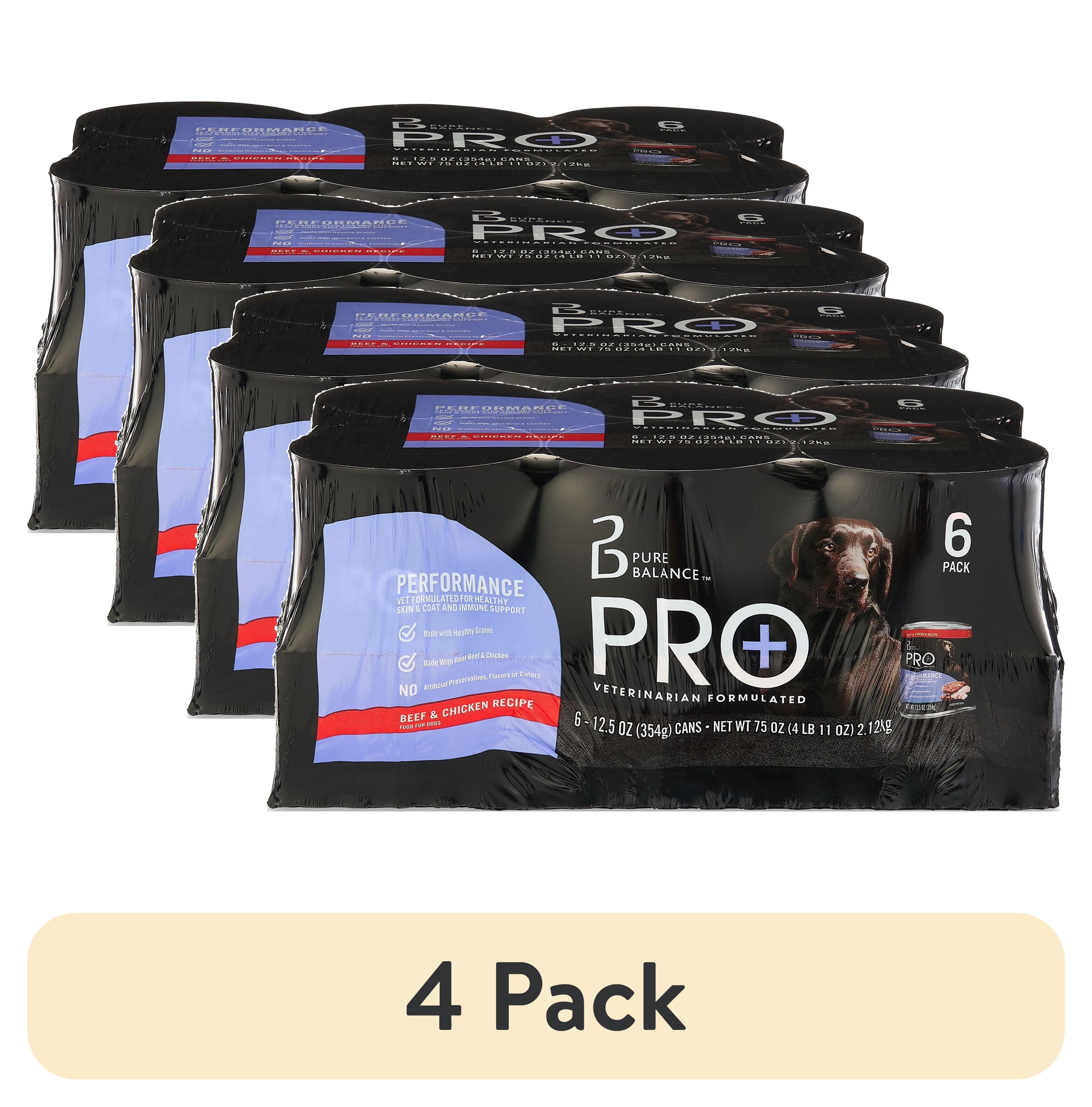 (4 pack) Pure Balance Pro+ Performance Beef & Chicken Recipe Wet Dog ...