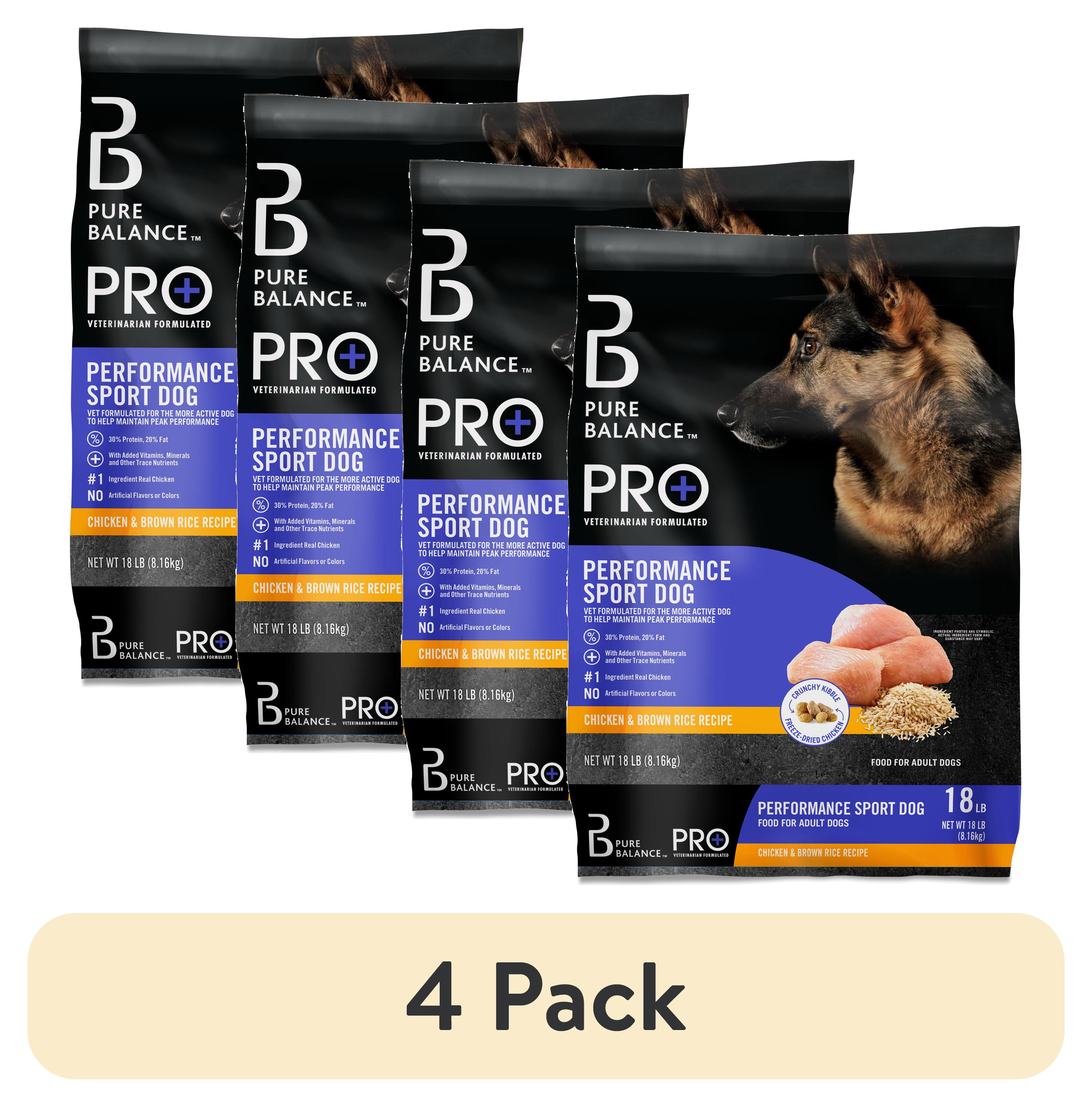 (4 pack) Pure Balance Pro+ Performance Sport Dog Dry Dog Food, Chicken ...