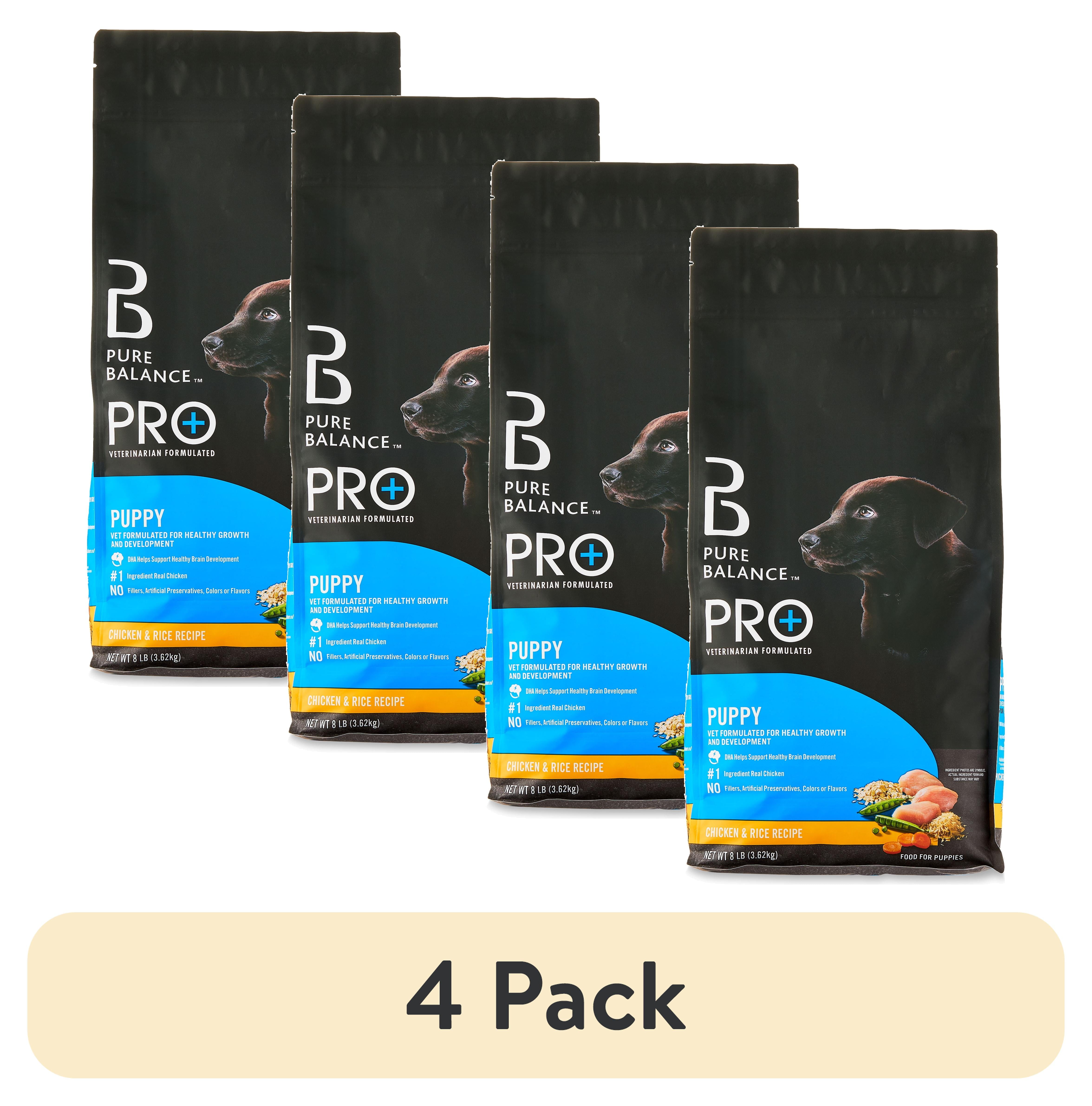 (4 pack) Pure Balance Pro+ Puppy Chicken & Rice Recipe Dry Dog Food for ...