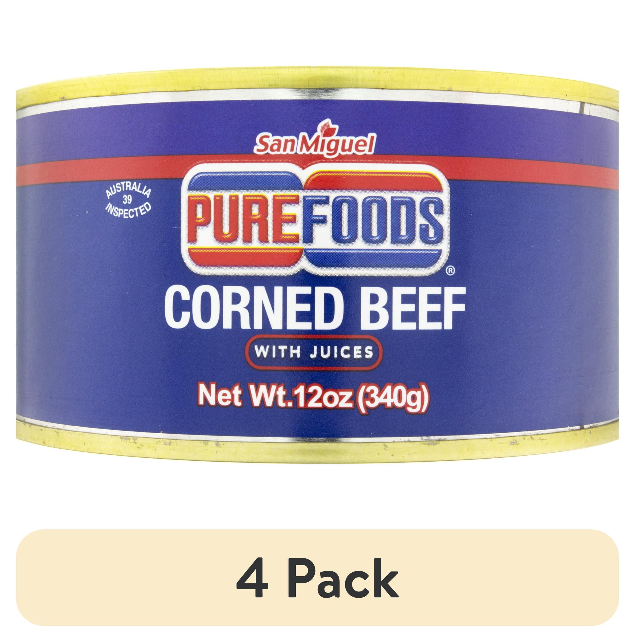 (4 pack) Purefoods Corned Beef with Juices, 12 oz - Walmart.com