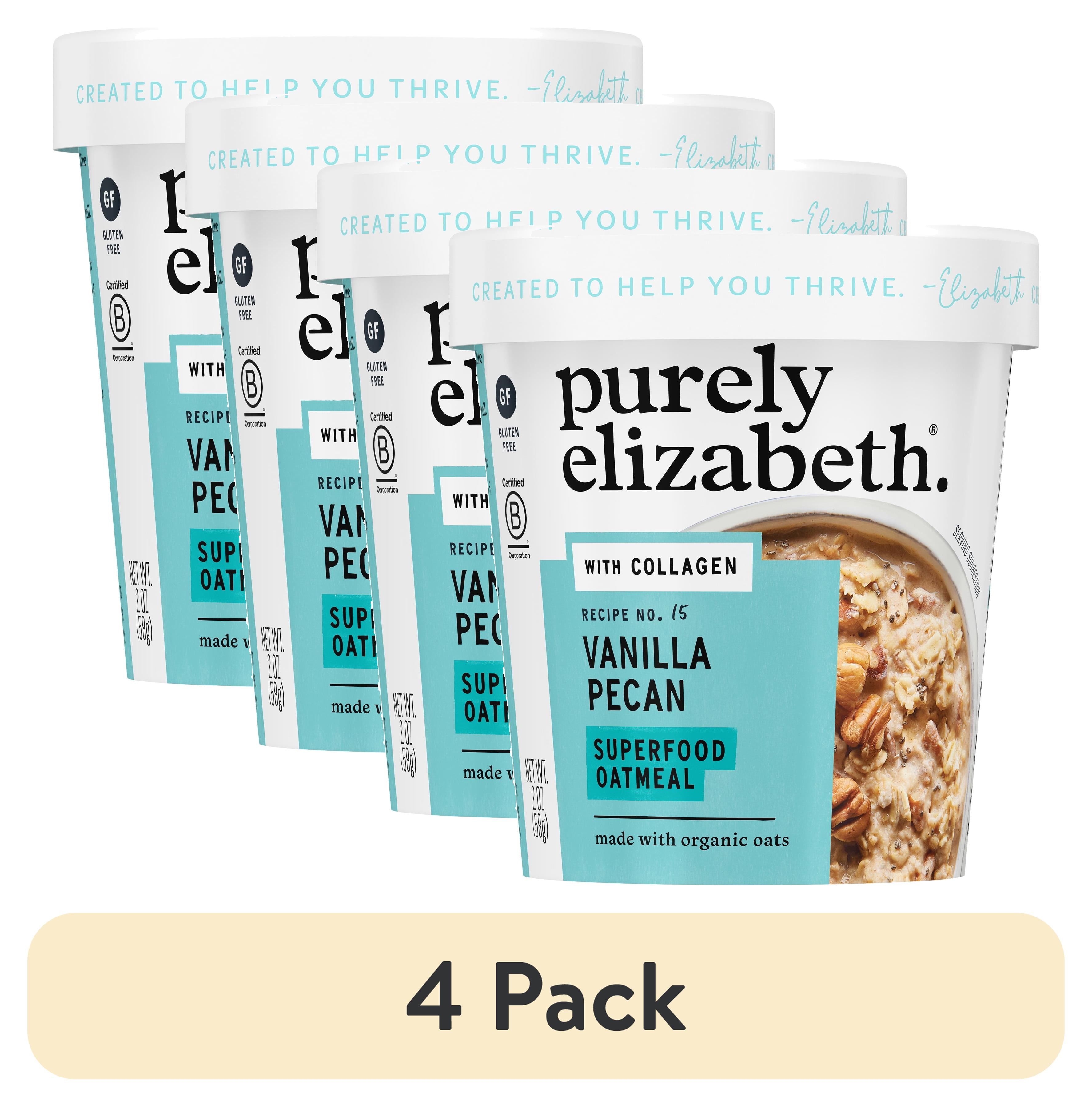 (4 pack) Purely Elizabeth Superfood Oatmeal, Vanilla Pecan, Gluten-Free ...