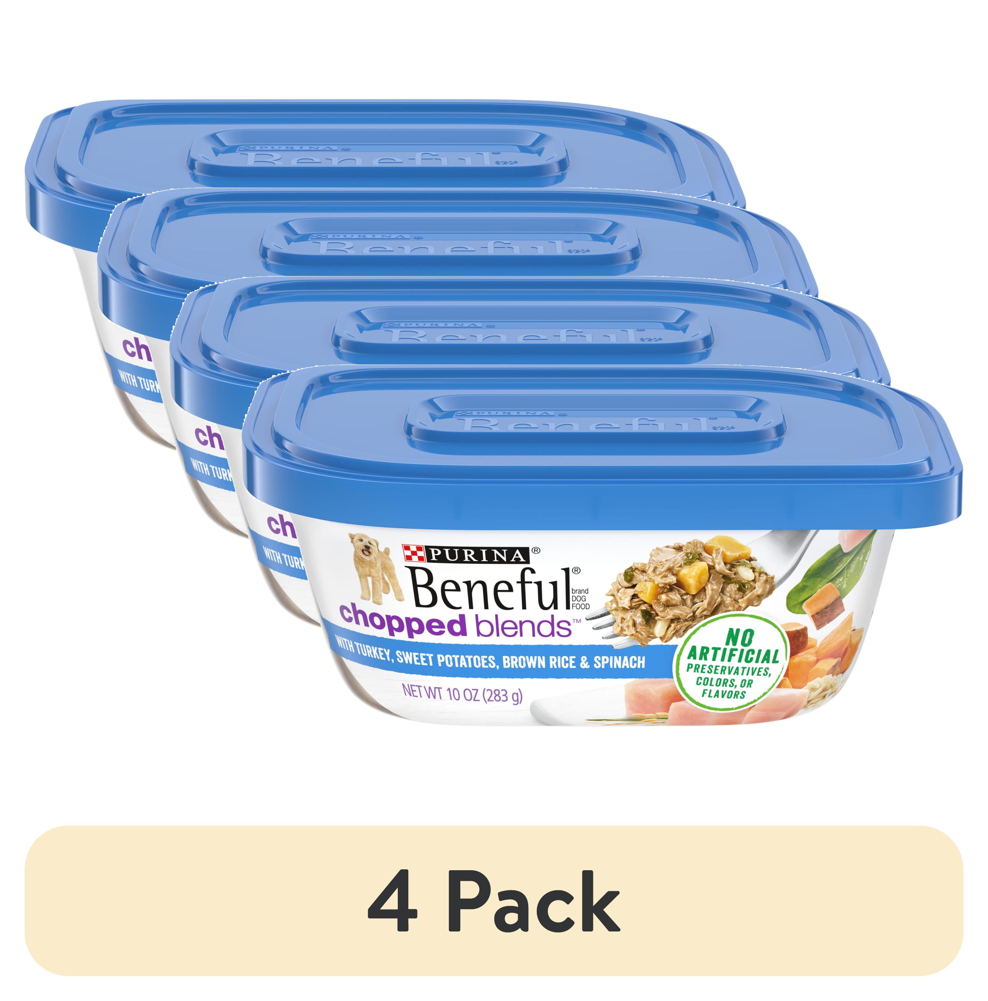 (4 pack) Purina Beneful Freshly Prepared Blends Wet Dog Food with ...
