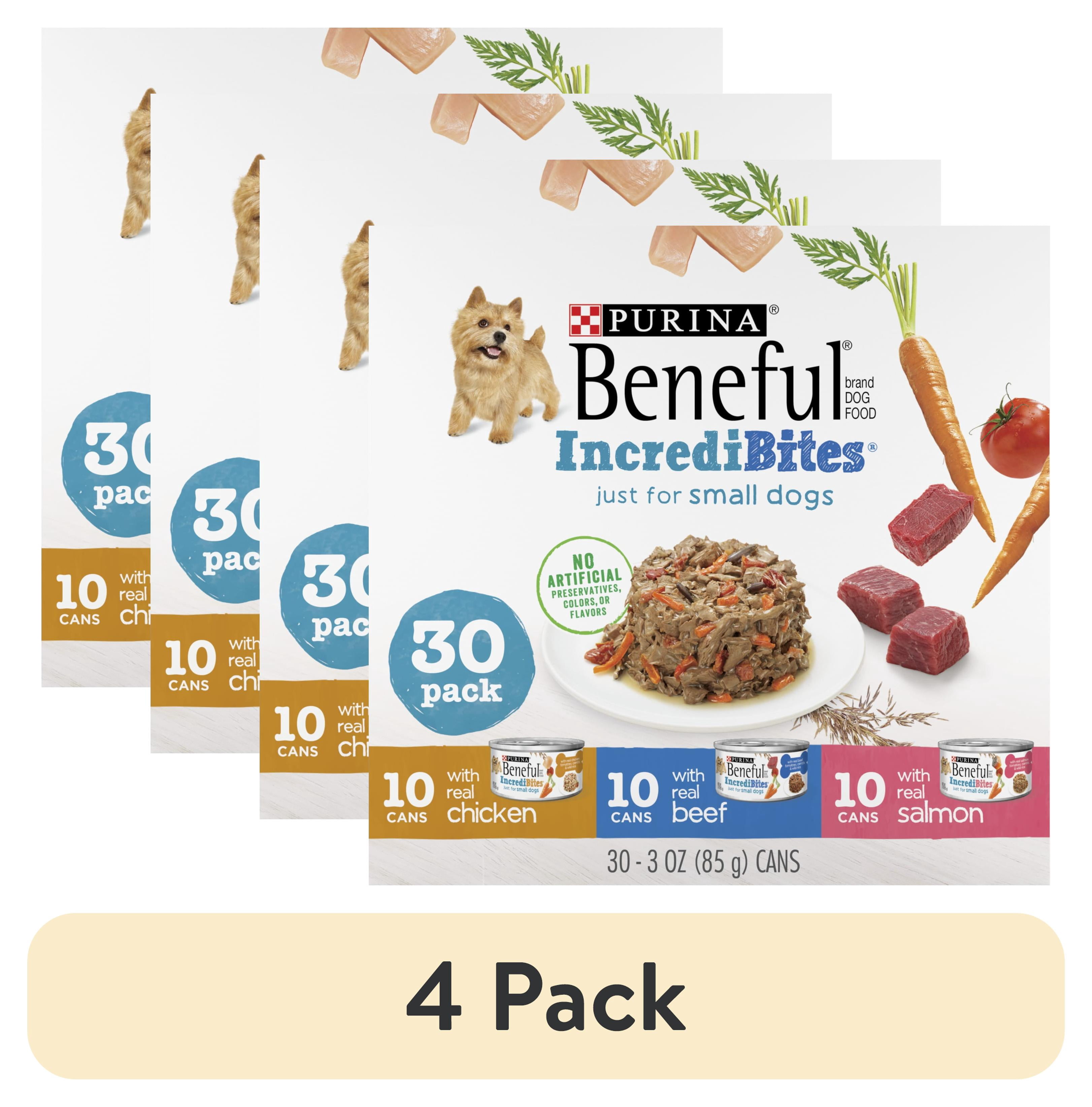 (4 pack) Purina Beneful IncreditBites Small Wet Dog Food Soft Chicken ...