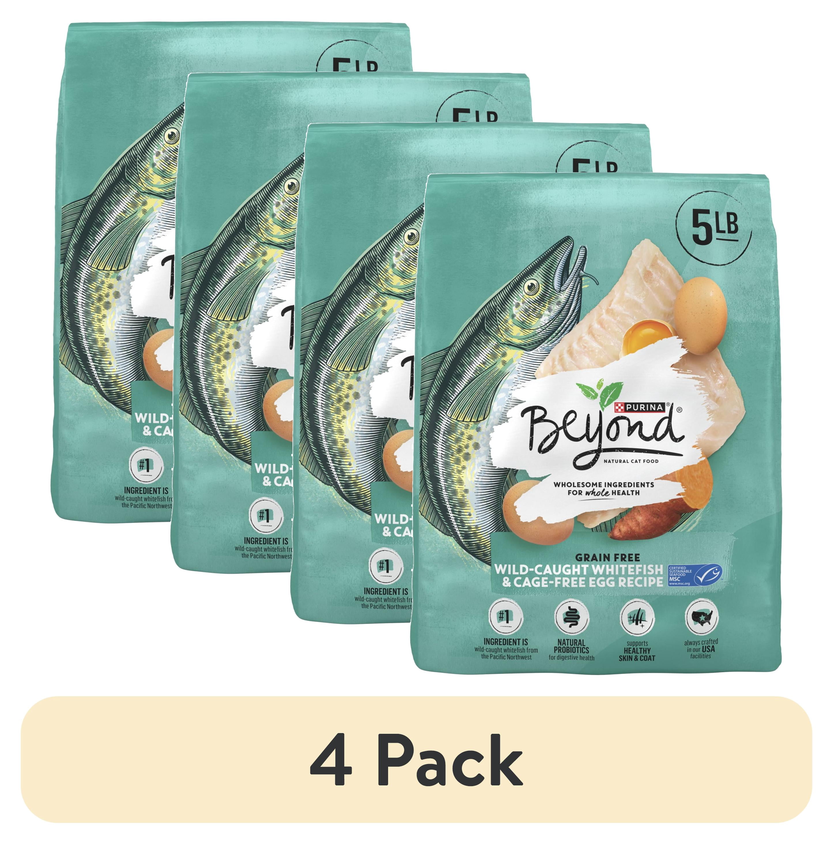 (4 pack) Purina Beyond Grain Free Wholesome Ingredients Dry Indoor Cat ...