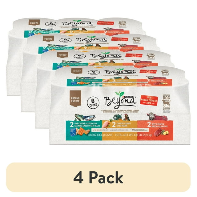 (4 pack) Purina Beyond Ground Entree Wet Dog Food Real Soft Alaskan Cod ...