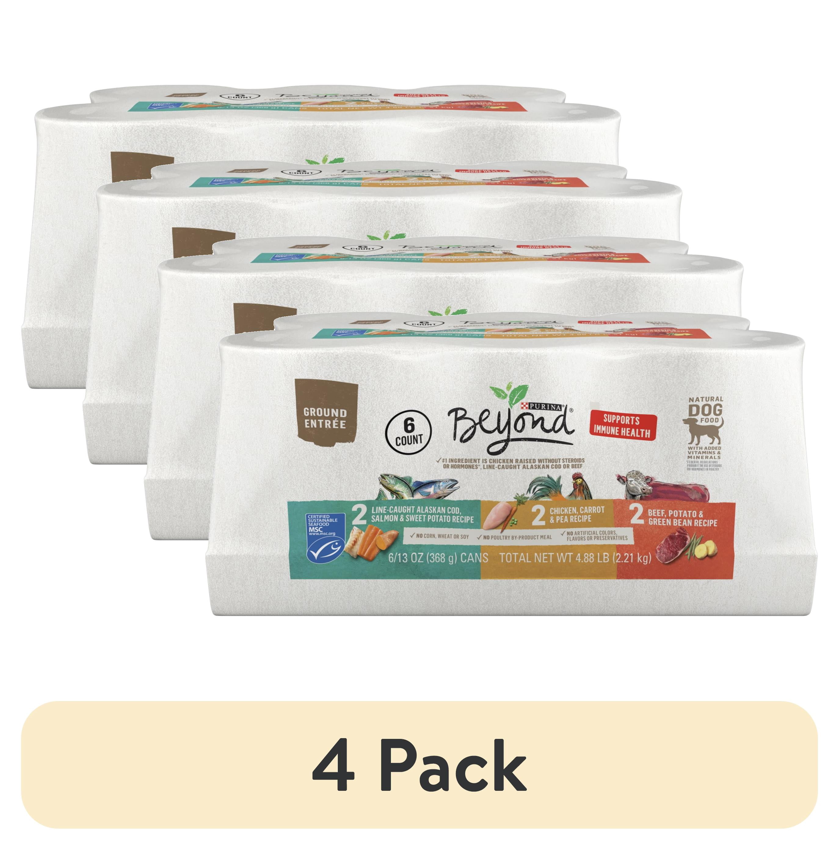 (4 pack) Purina Beyond Ground Entree Wet Dog Food Real Soft Alaskan Cod ...