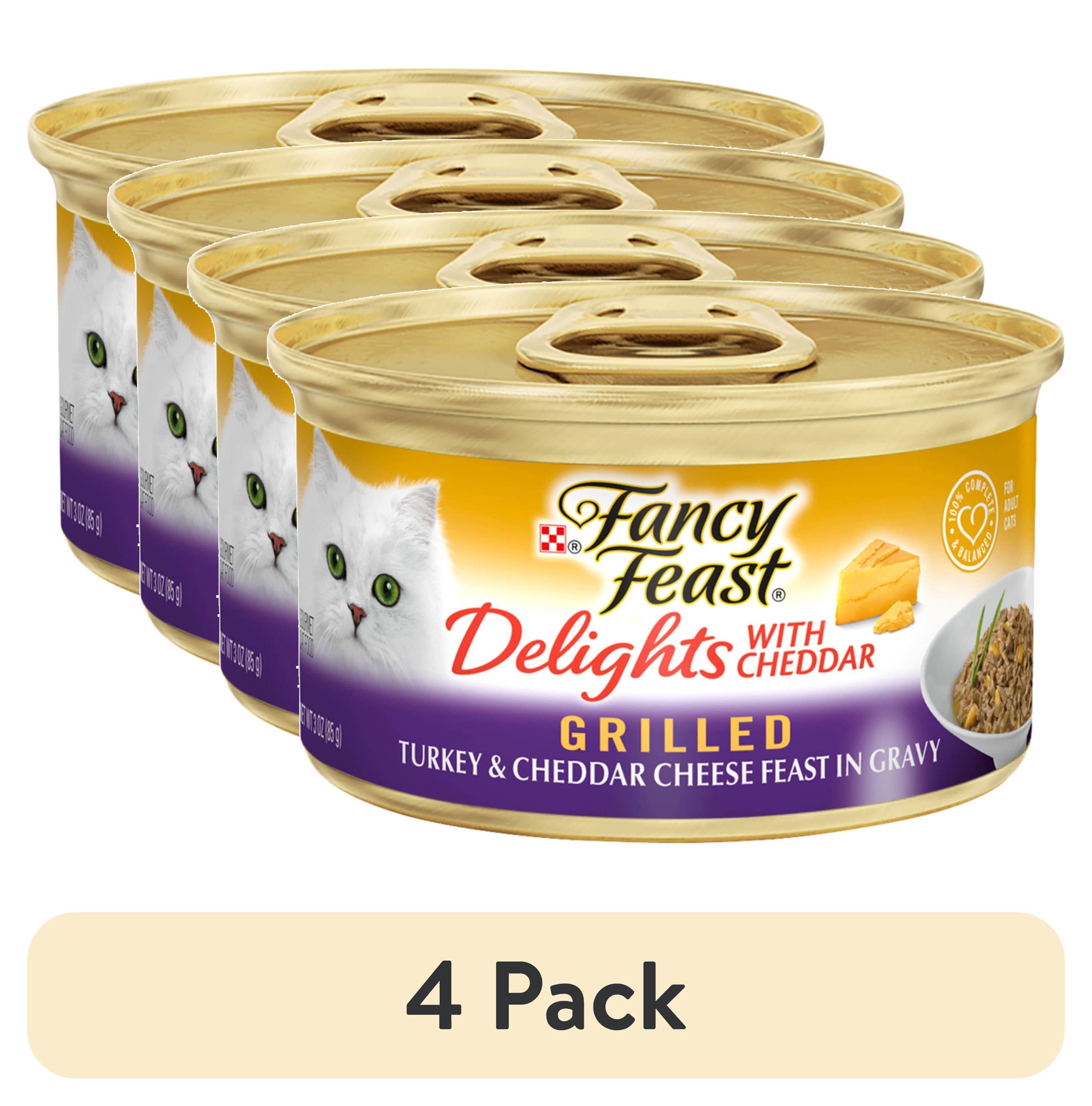(4 pack) Purina Fancy Feast Grilled Delights with Cheddar Wet Cat Food ...