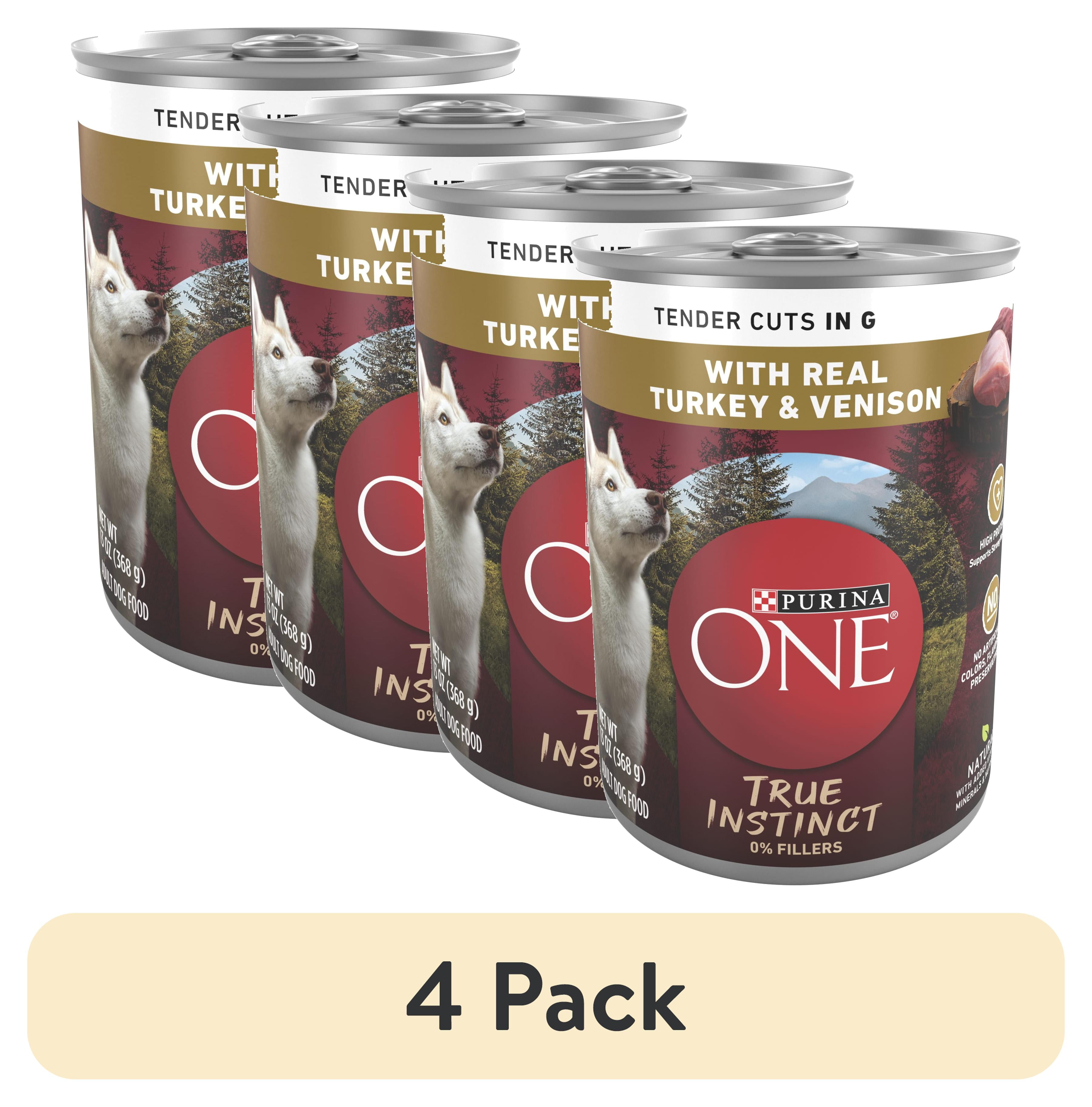 (4 pack) Purina ONE True Instinct Natural Wet Dog Food, High Protein ...