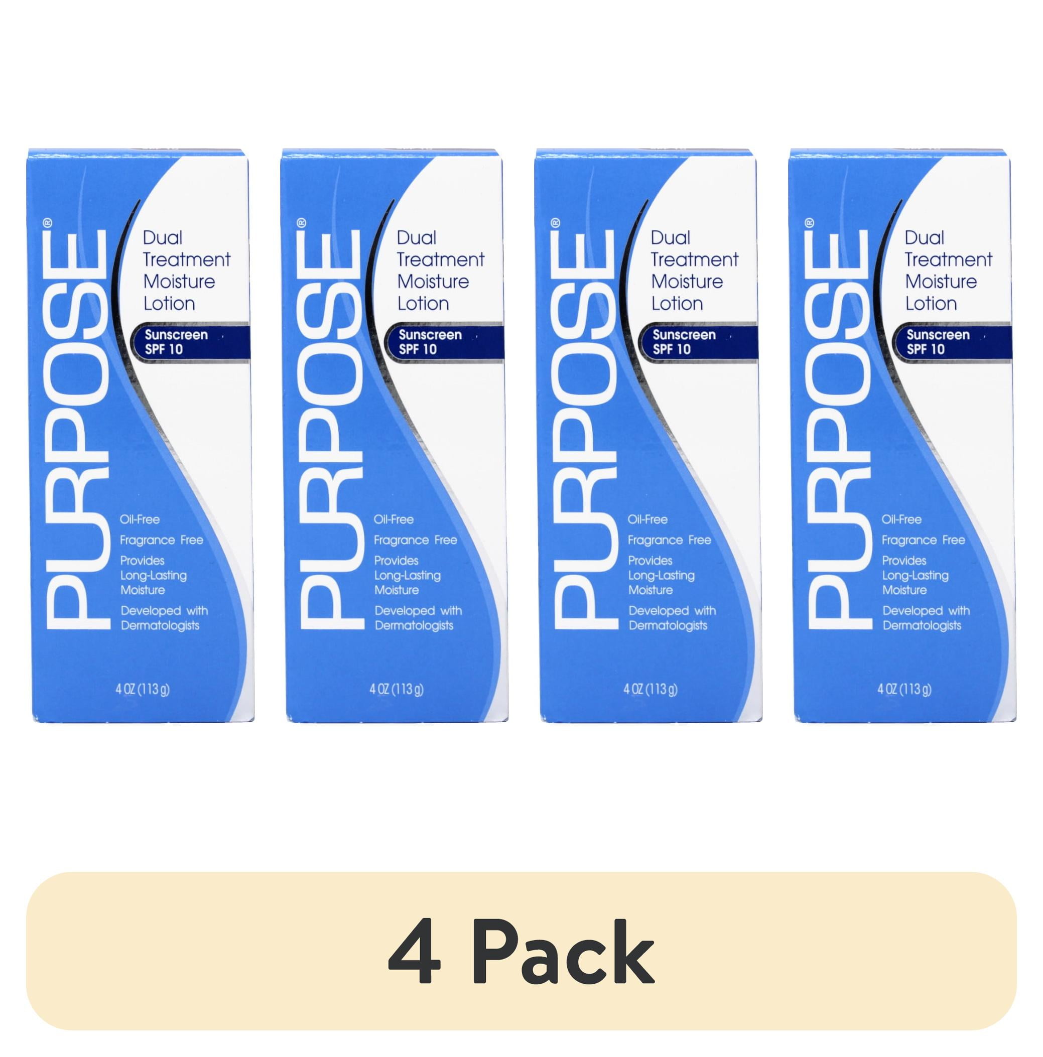 (4 pack) Purpose Dual Treatment Moisture Lotion SPF10 4 OZ - Walmart.com