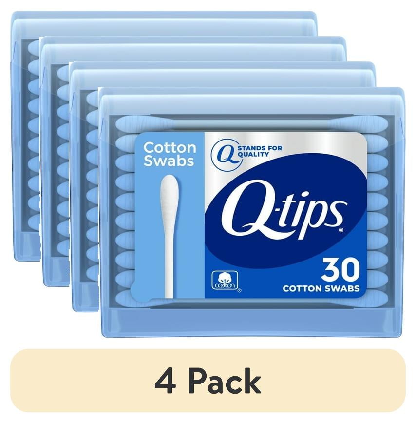 (4 pack) Q-tips Travel Size Cotton Swabs, Original, For Home, First Aid ...