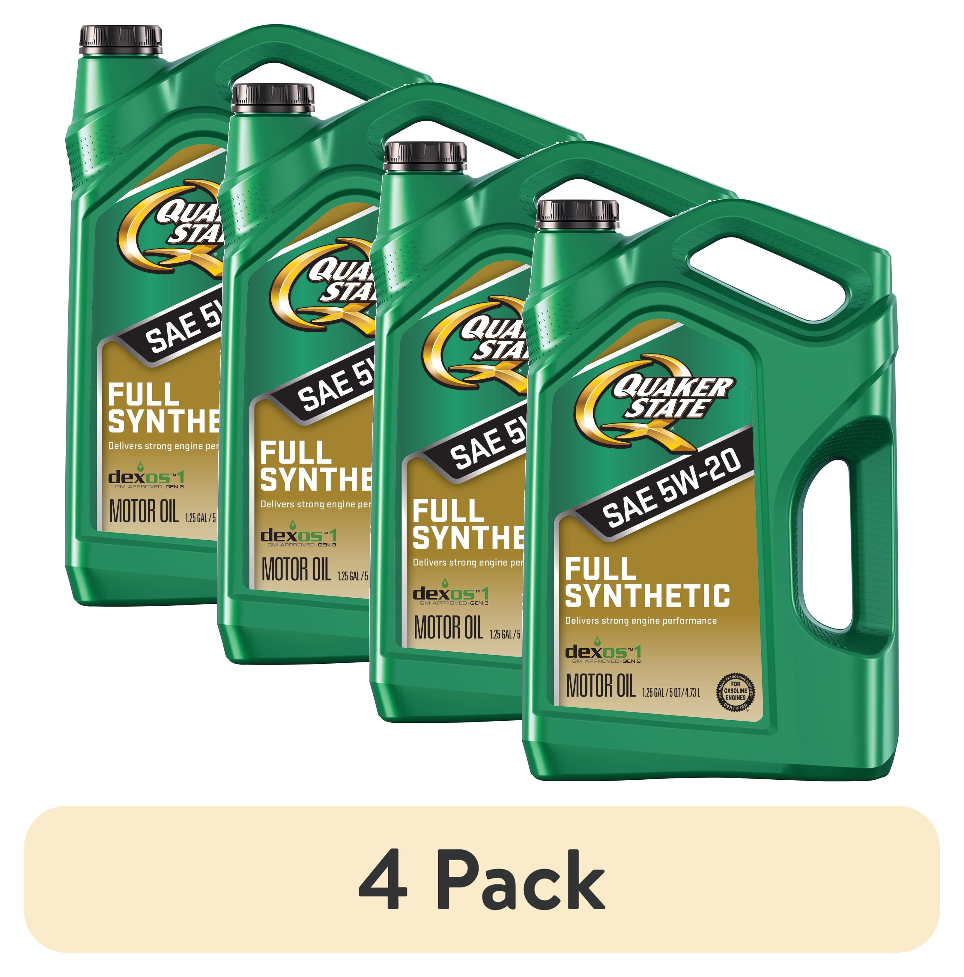 (4 pack) Quaker State Full Synthetic 5W-20 Motor Oil, 5-Quart - Walmart.com