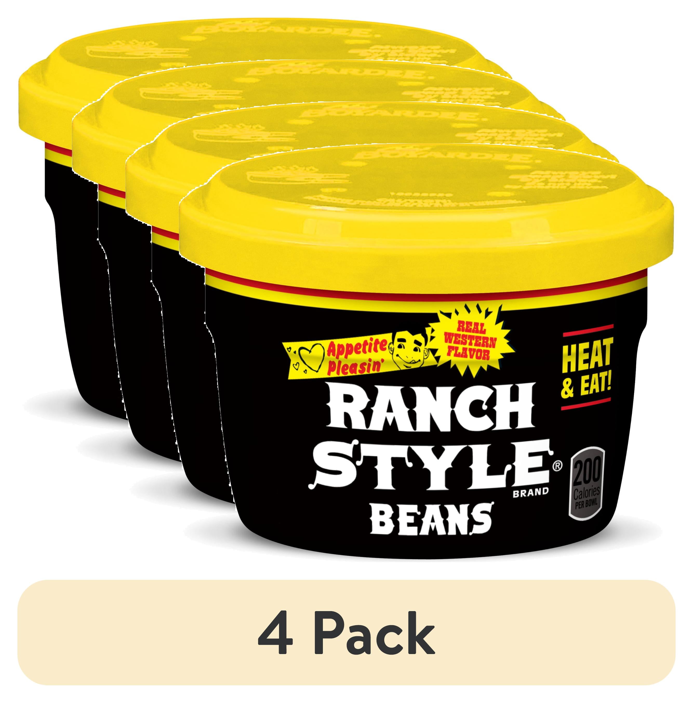 (4 pack) Ranch Style Pinto Beans Microwavable Cups, 7.25 oz. - Walmart.com