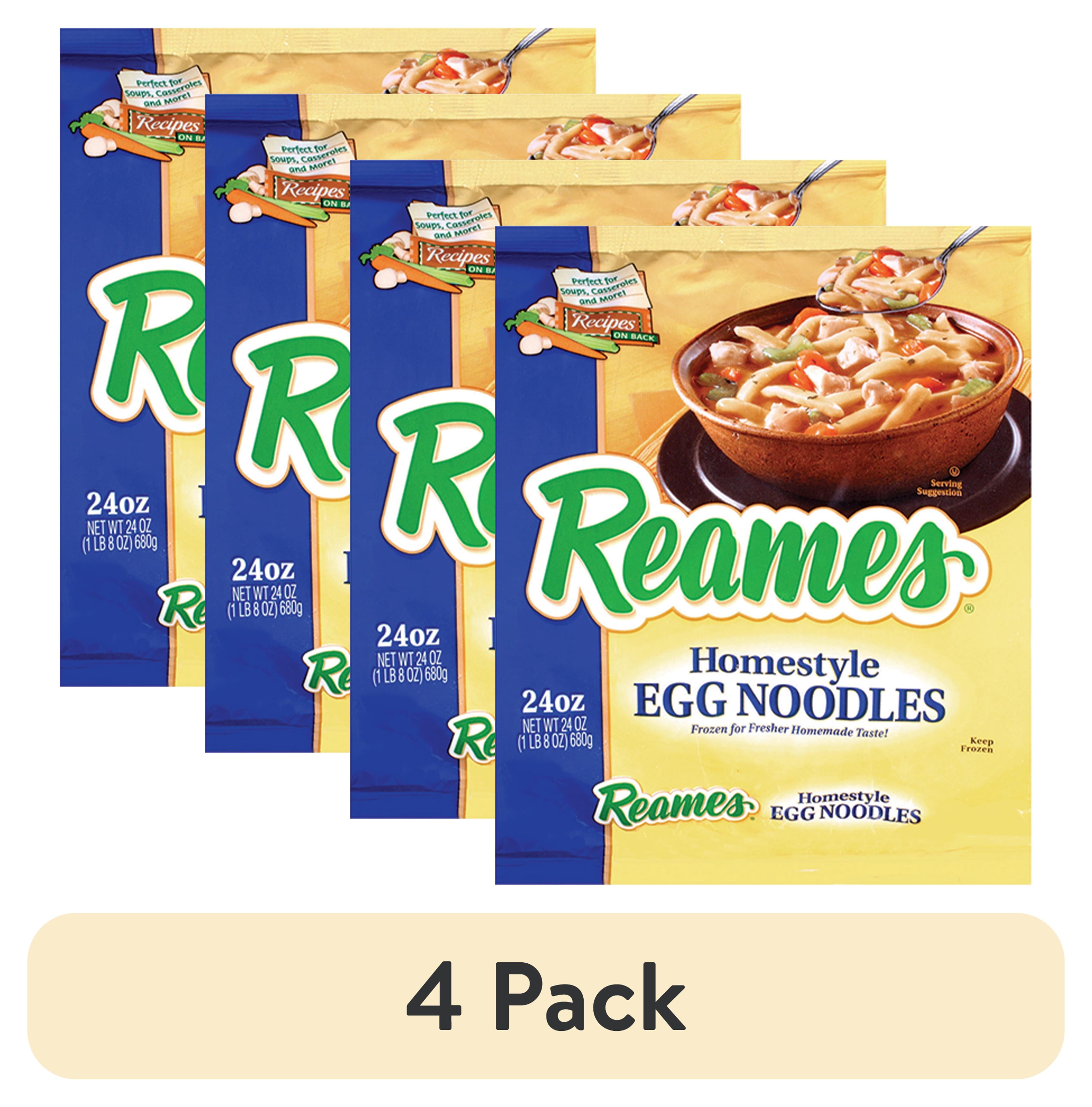 (4 pack) Reames Homestyle Egg Noodles, 24 Ounce Bag (Frozen) - Walmart.com