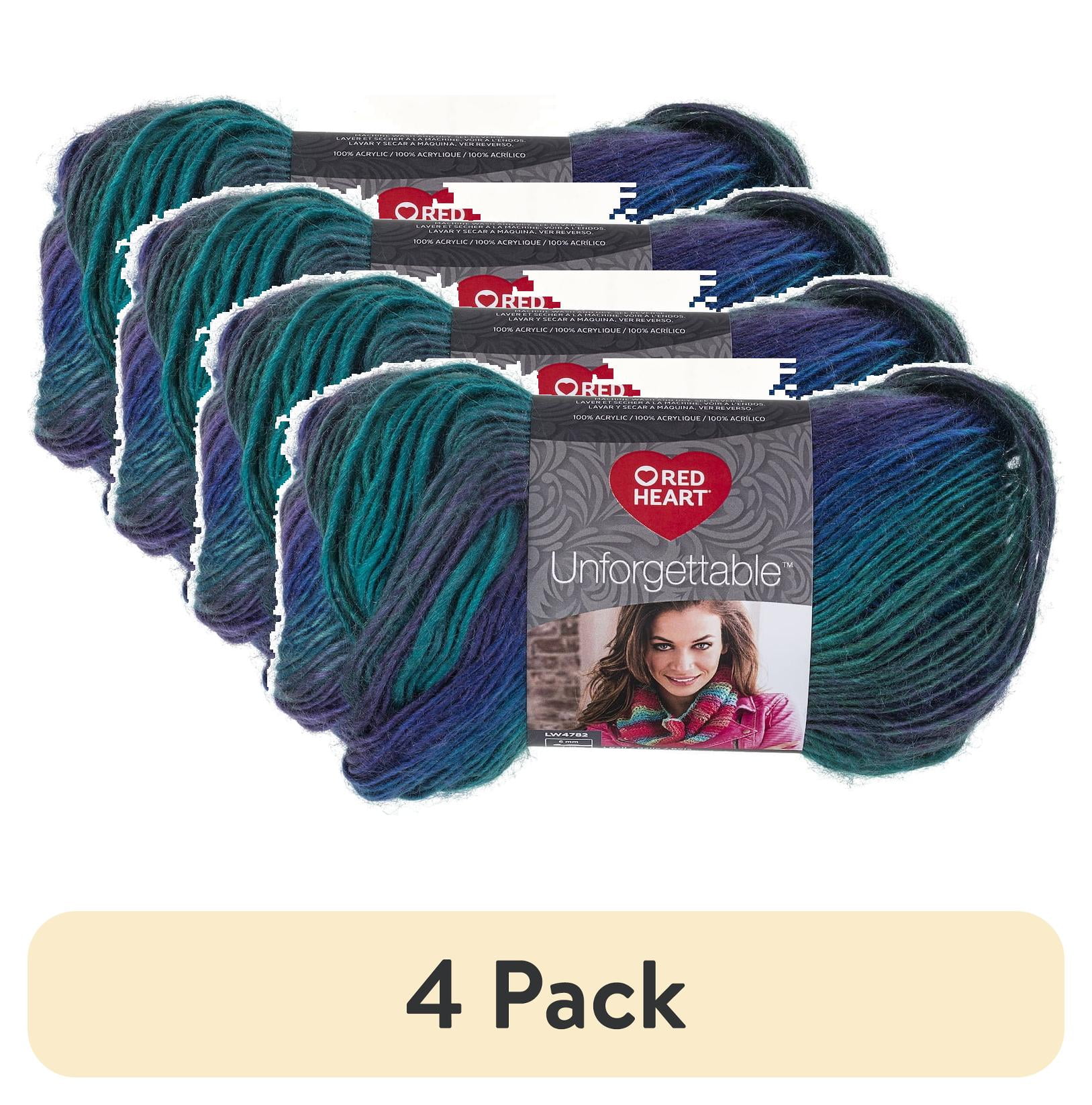(4 pack) Red Heart Boutique Unforgettable Yarn, Dragonfly, 3.5oz(100g ...