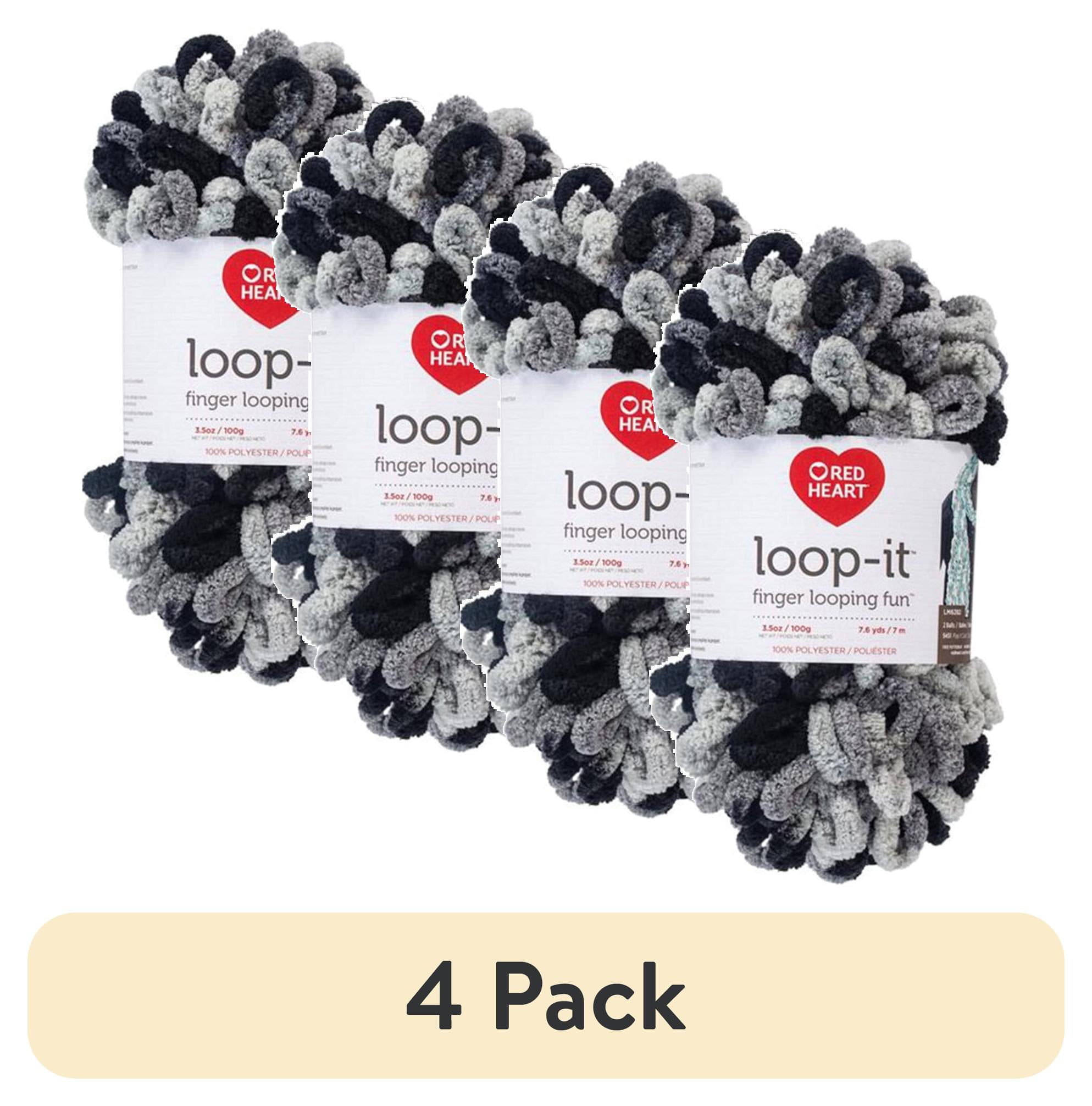 (4 pack) Red Heart E884-9314 Loop it Yarn - School of Rocks - Walmart.com