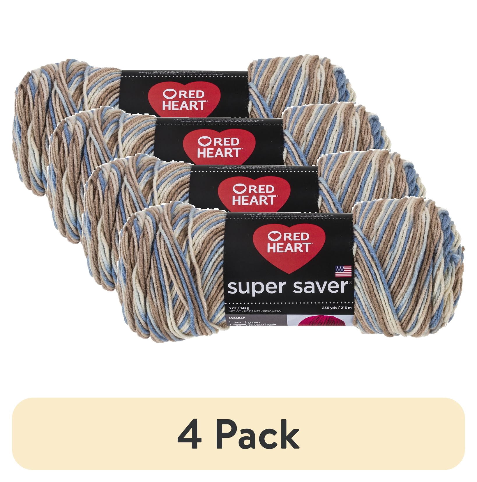 (4 pack) Red Heart® Super Saver™ #4 Worsted Acrylic Yarn, Mirage 5oz ...