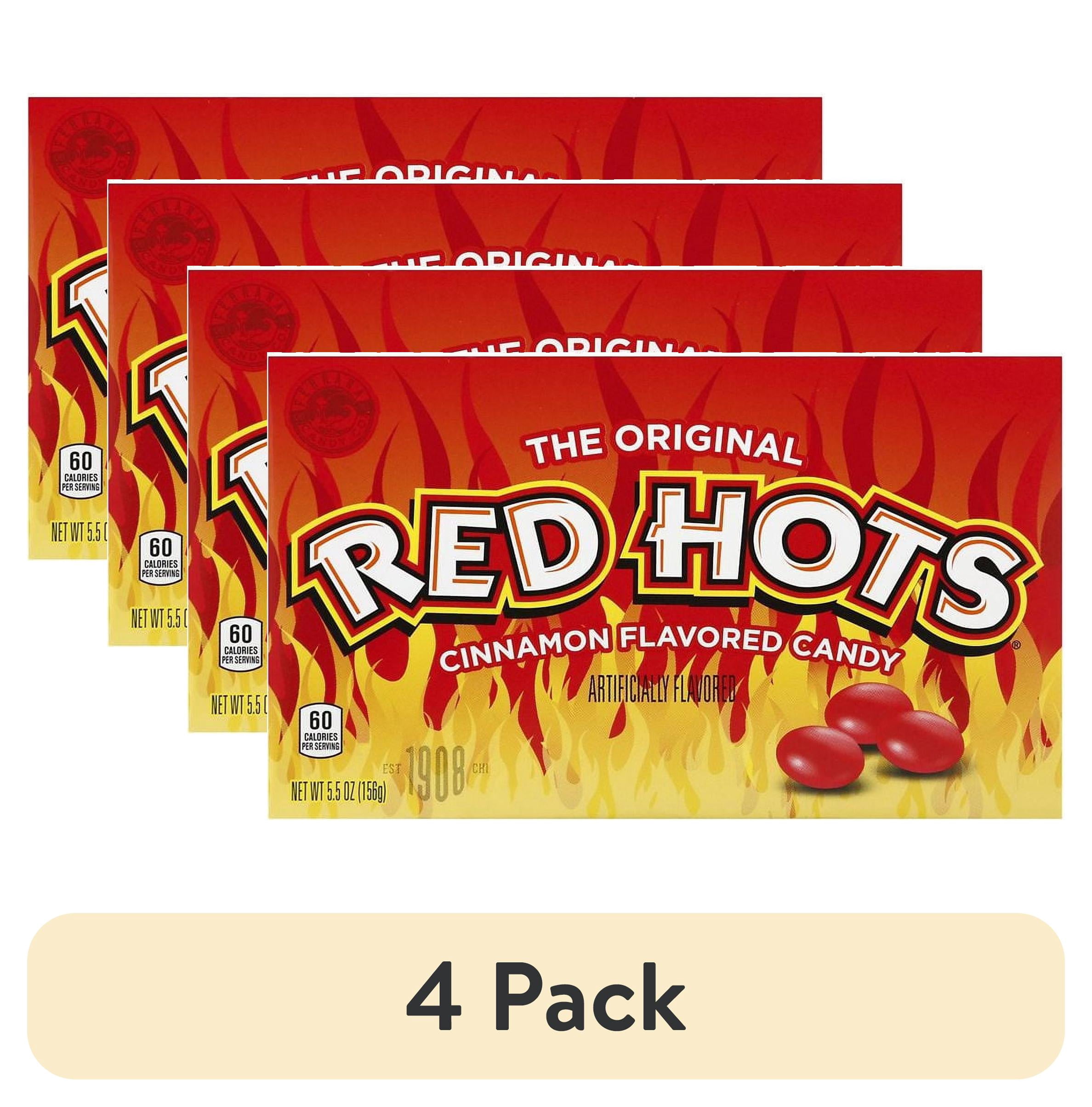 (4 pack) Red Hots Candy Theater Box Cinnamon 5.5 oz - Walmart.com