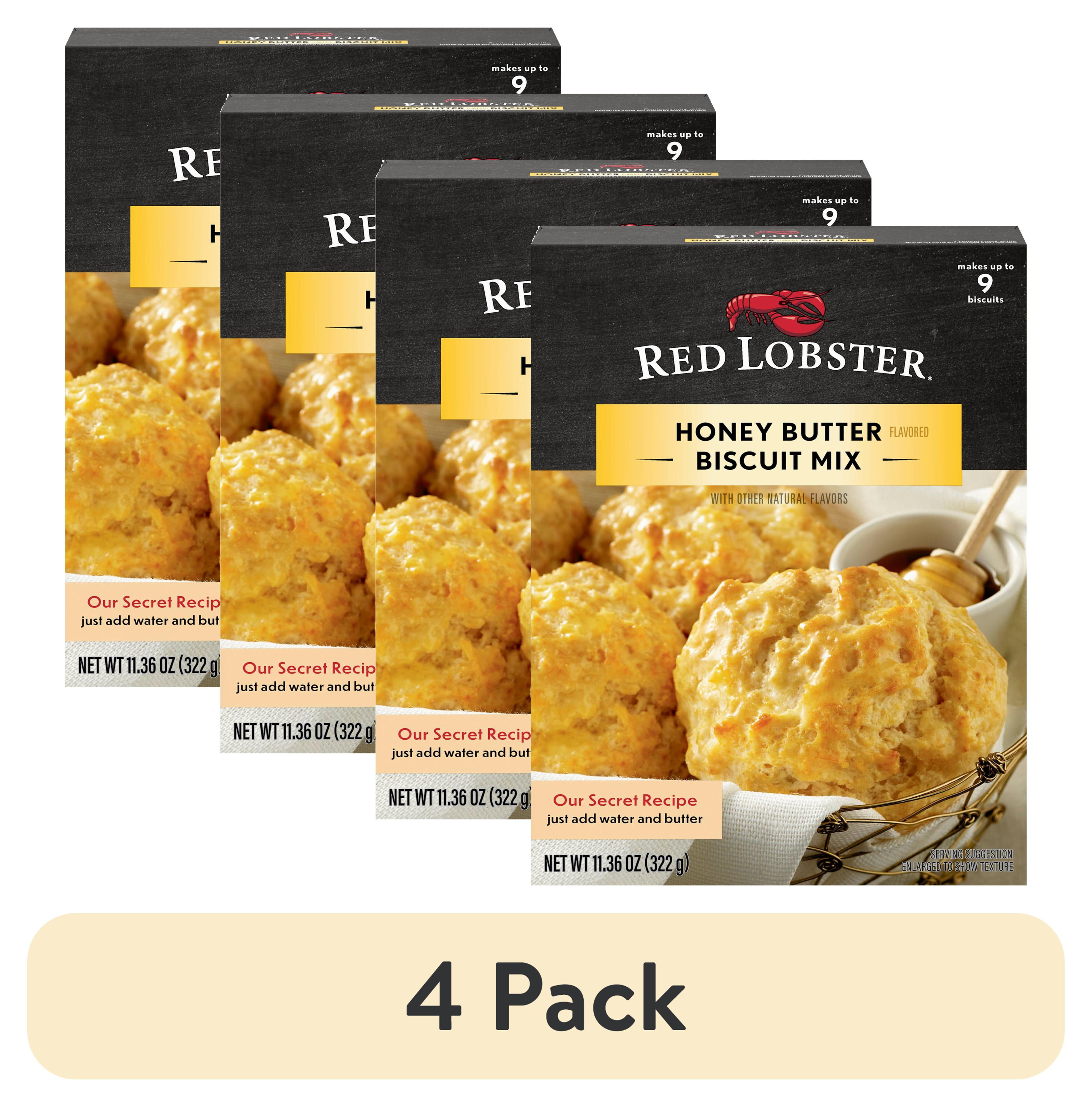 (4 pack) Red Lobster Honey Butter Biscuit Mix, Honey Butter Flavored ...