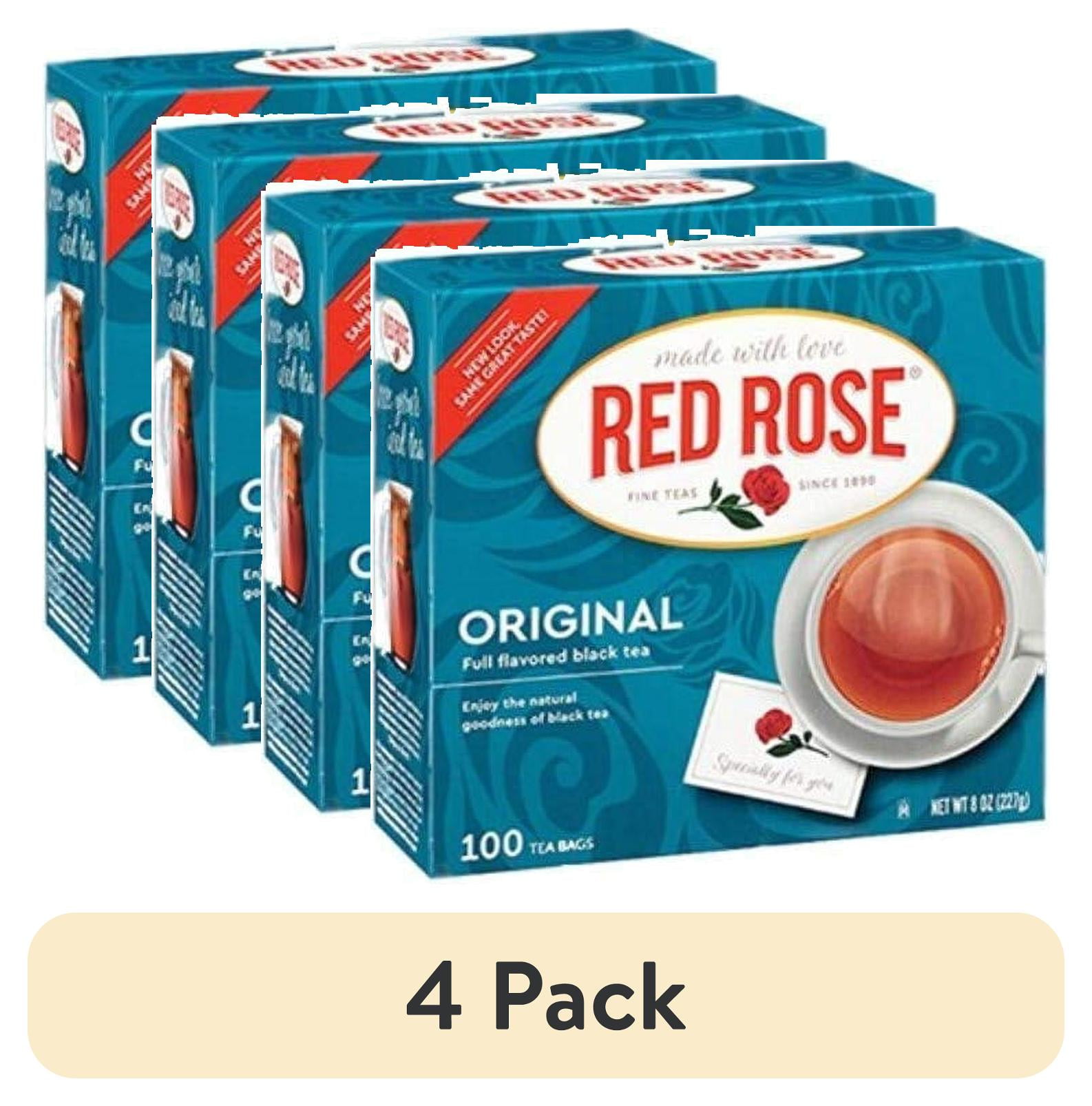 (4 pack) Red Rose Original Full Flavored Black Tea Specially Blended ...