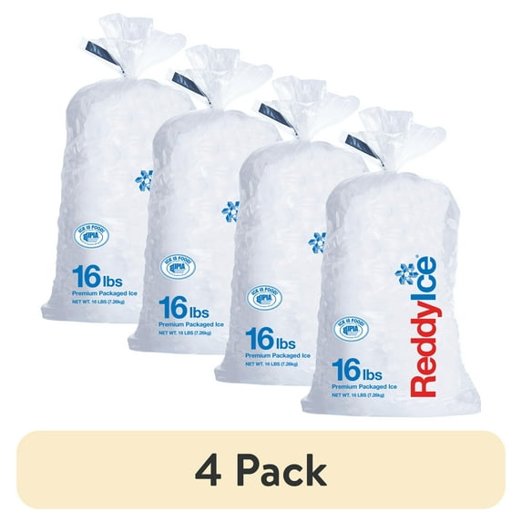 (4 pack) Reddy Ice Premium Packaged Ice - 7 lbs. - Walmart.com