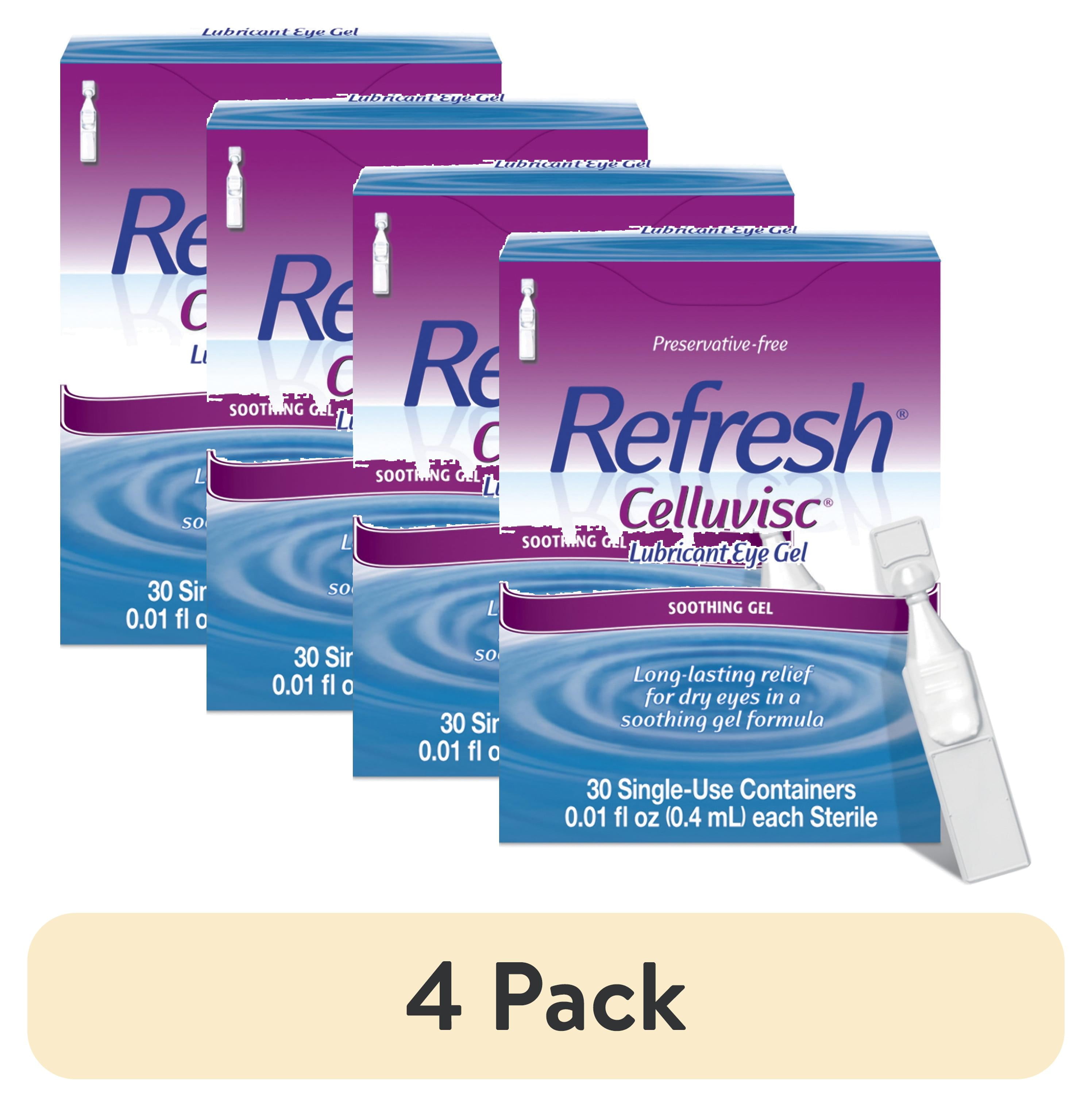 (4 pack) Refresh Celluvisc Lubricant Eye Gel Preservative-Free ...