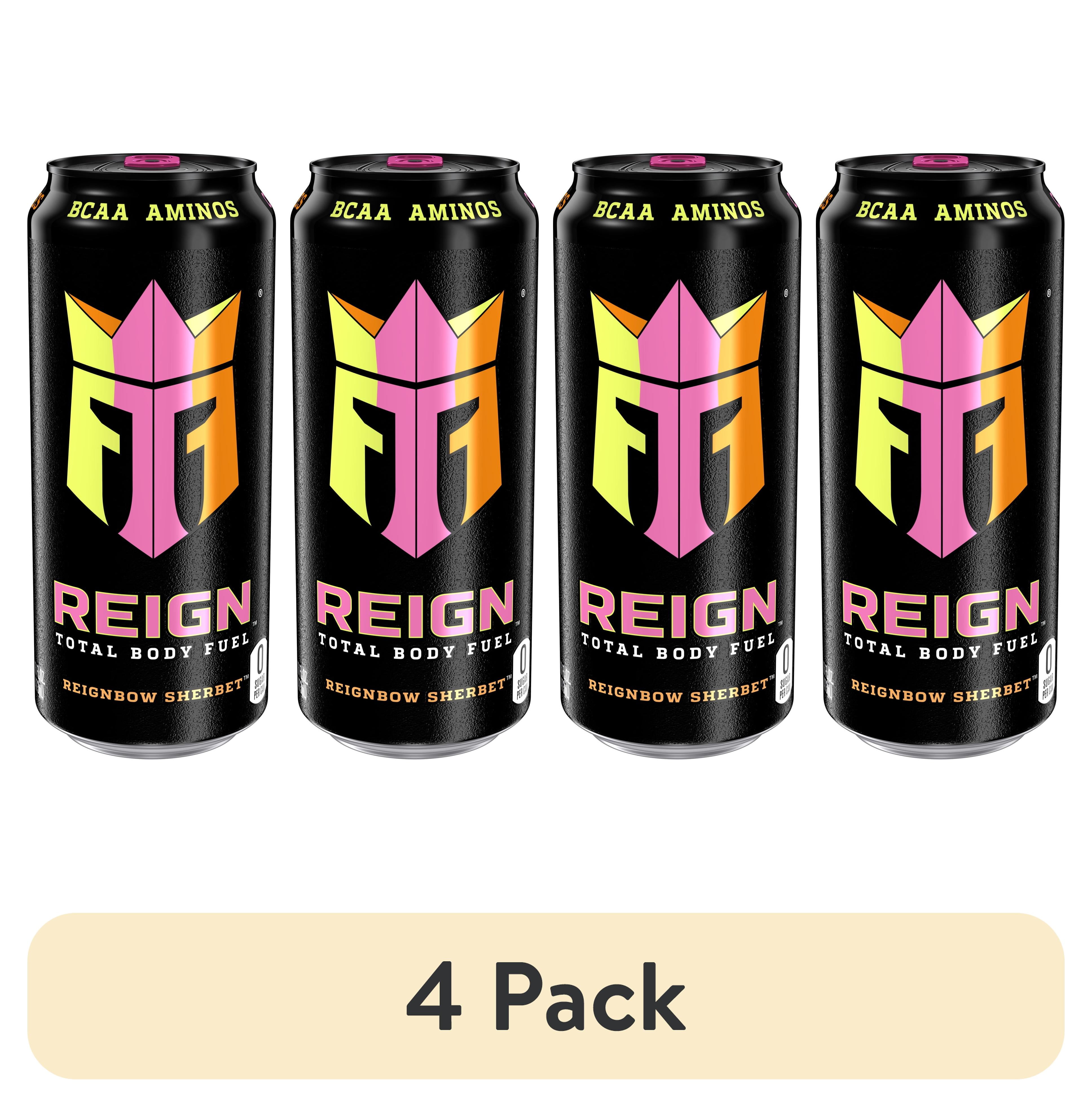 (4 pack) Reign Total Body Fuel, Reignbow Sherbet, Performance Energy ...