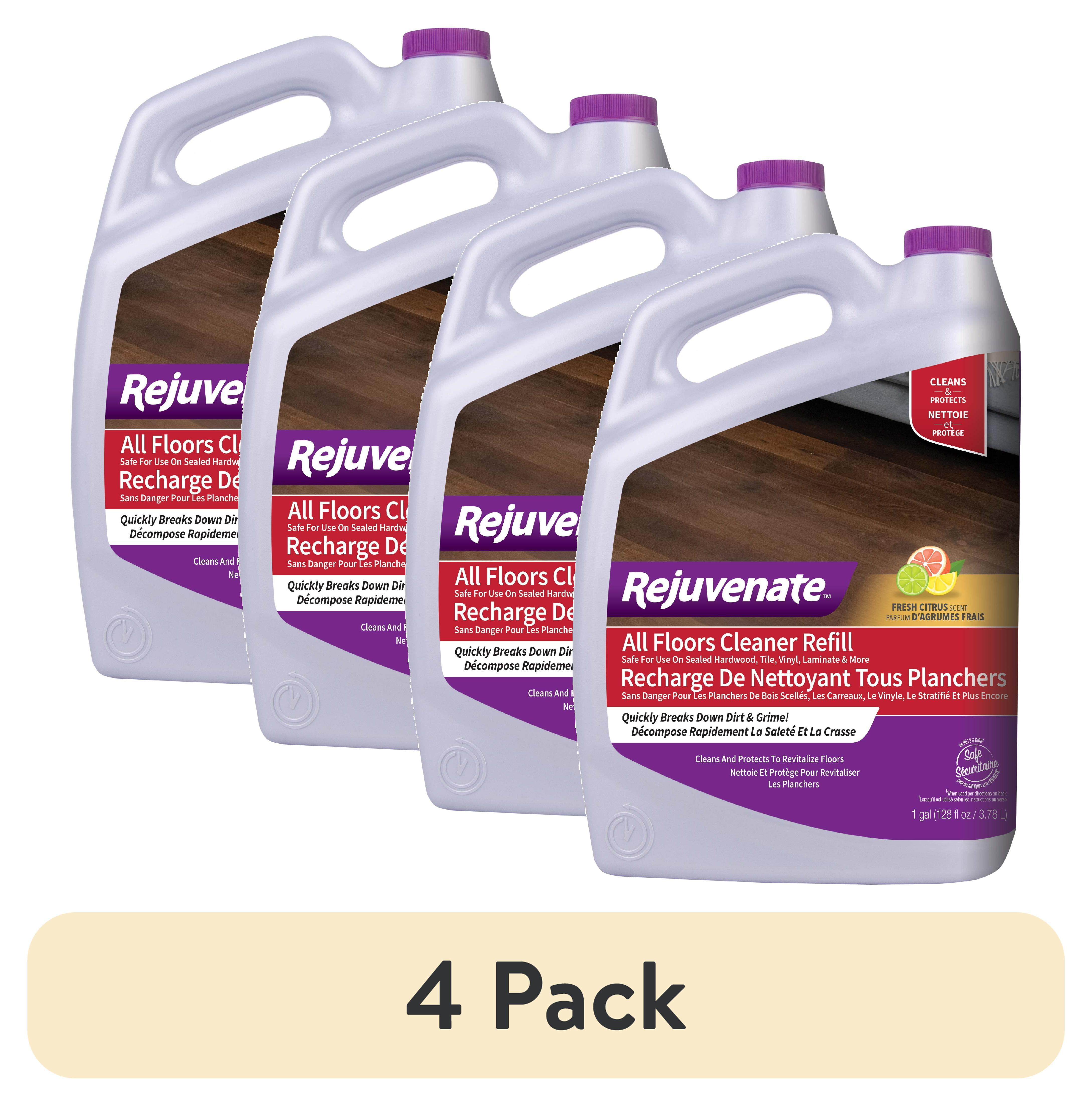 (4 pack) Rejuvenate All Floors Cleaner Refill, 1 Gallon - Walmart.com