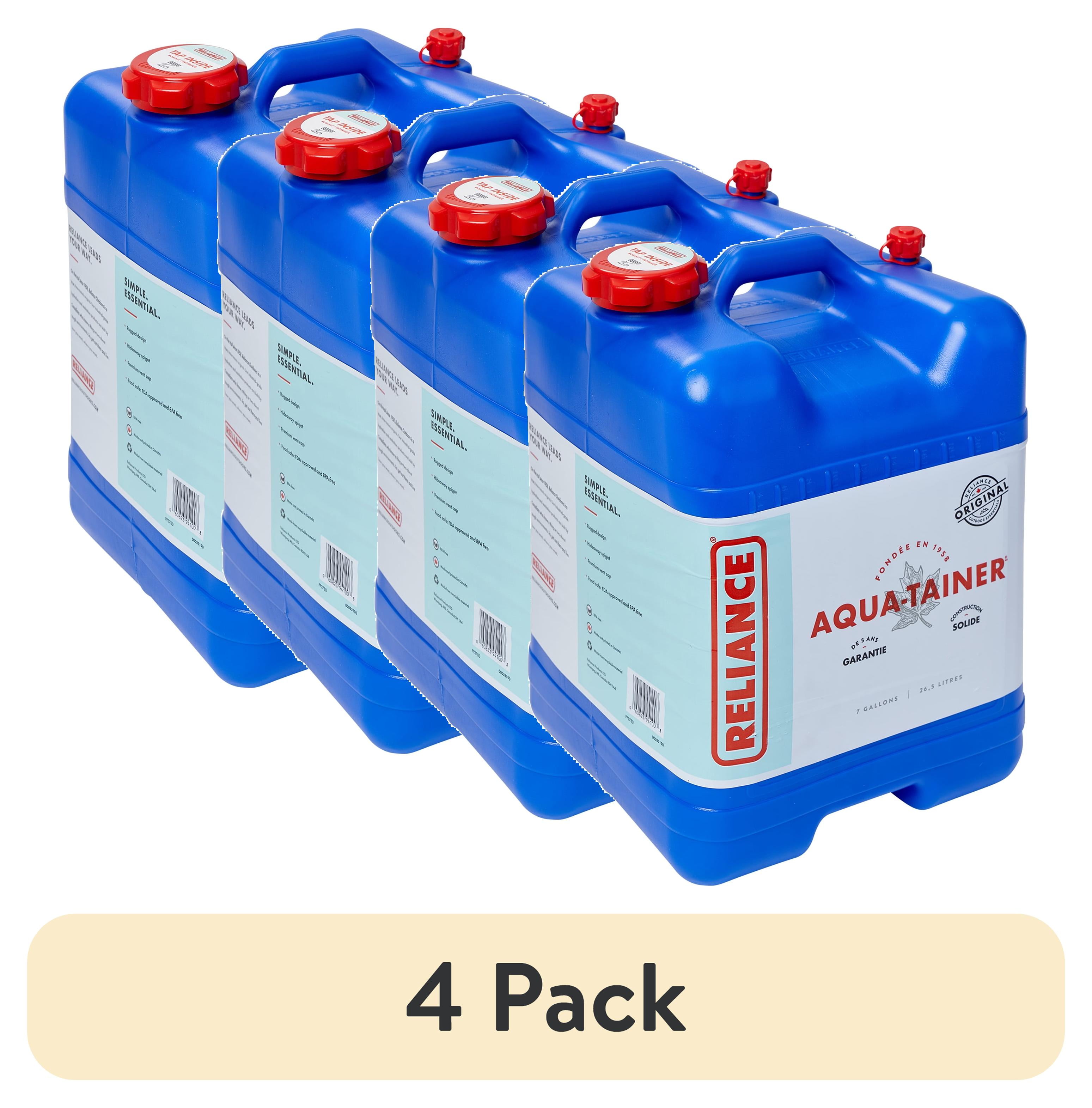 (4 pack) Reliance Aqua-Tainer Water Storage Container 7 Gallon ...