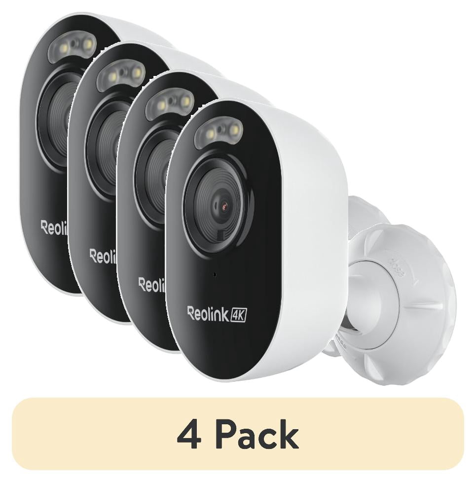 (4 pack) Reolink Lumus Pro 4K 8MP WiFi Outdoor Security Camera ...