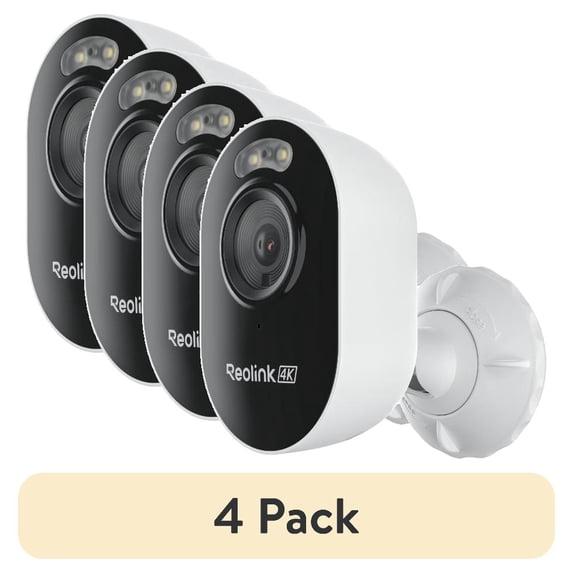 (4 pack) Reolink Lumus Series 4K 8MP Wifi 6 Camera F1.6 Spotlight Night ...
