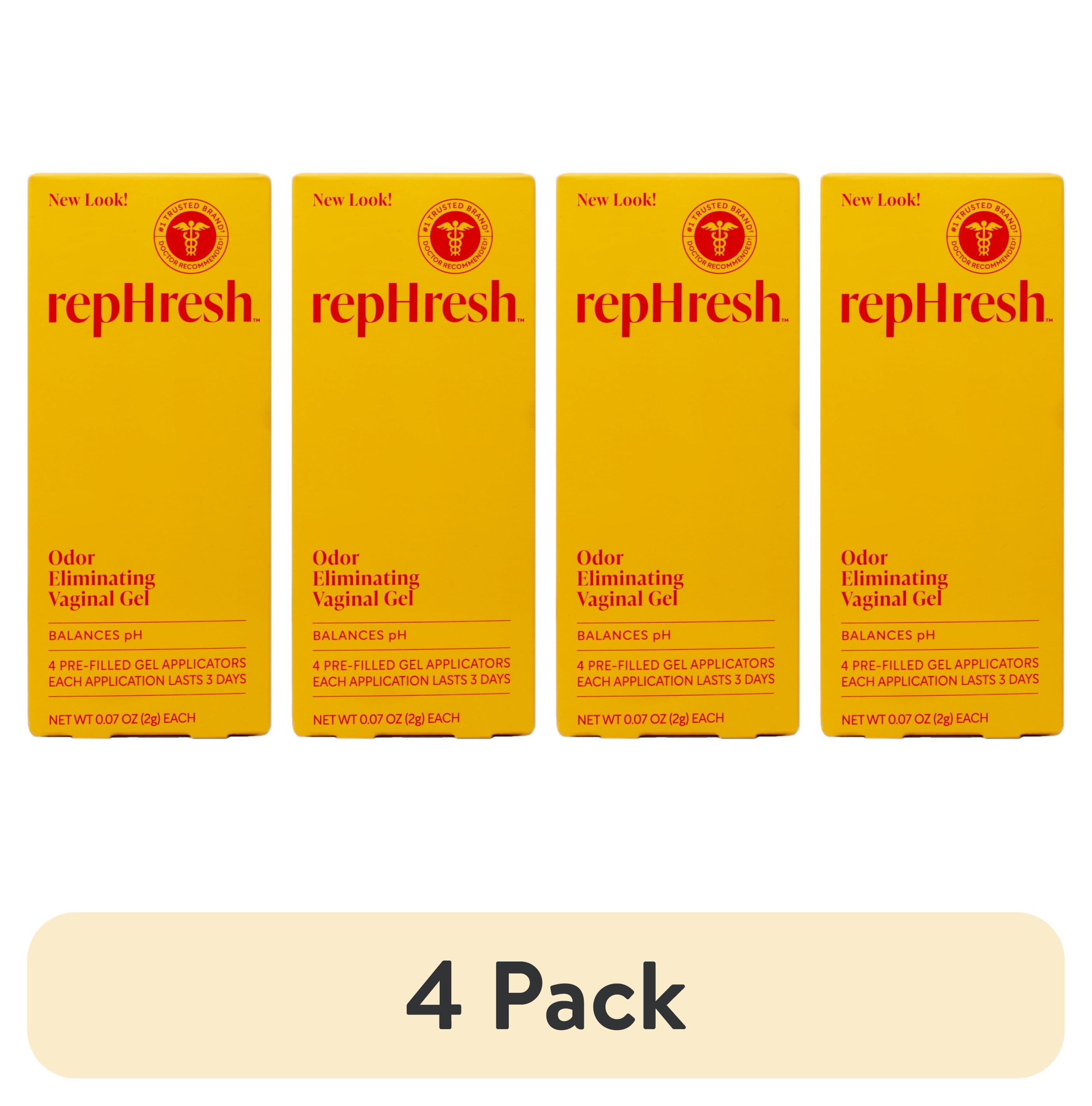 (4 pack) RepHresh Vaginal Gel Odor Eliminating Gel, Balances pH ...